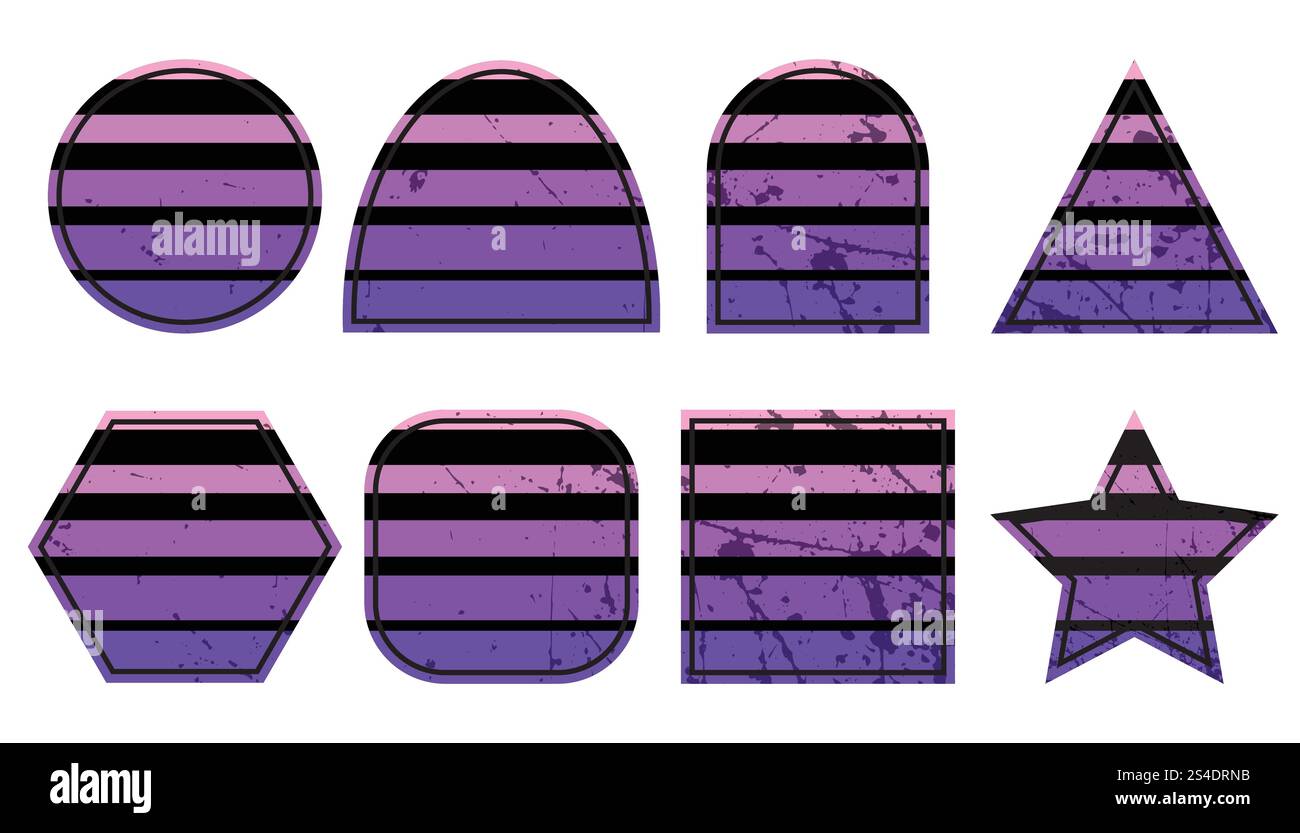 Set of retro sunsets in the style of the 80s and 90s. Retro Sunset ...