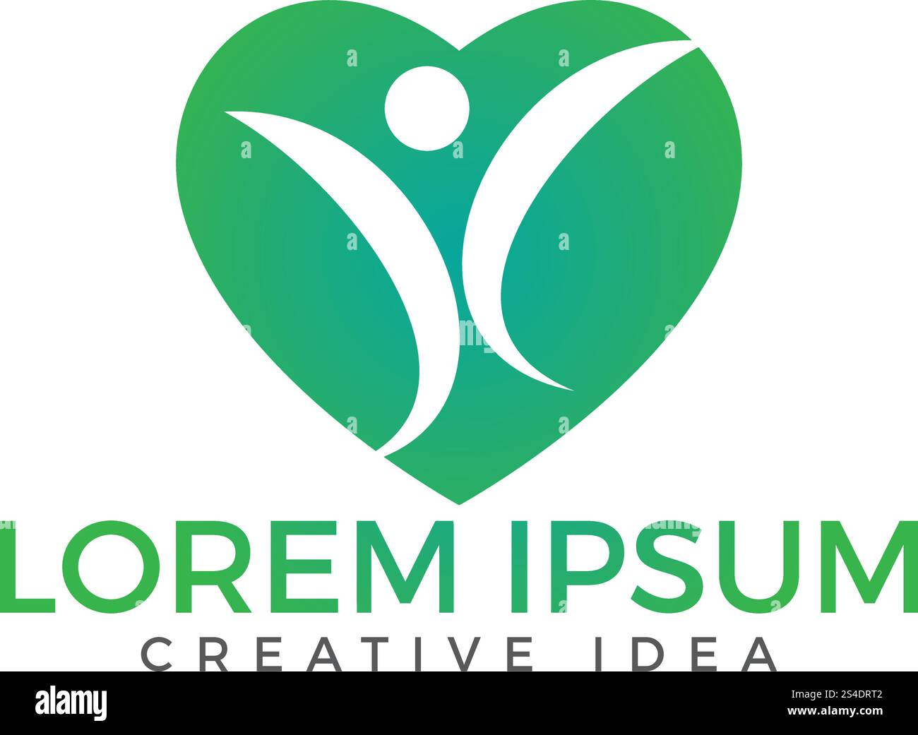 Happy Human heart shape logo design. Heart Care logo Stock Vector Image ...