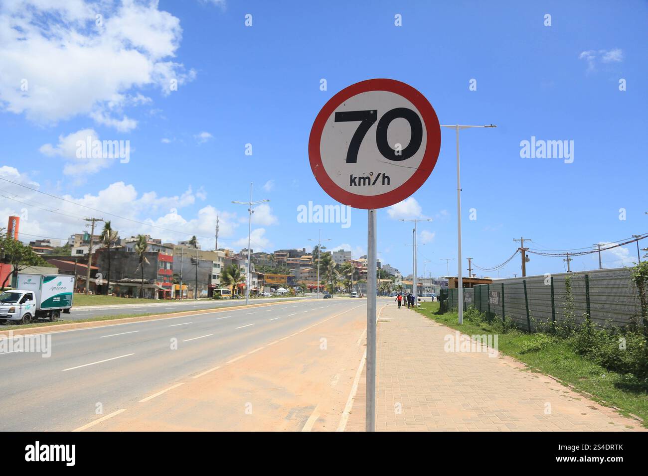 traffic sign salvador, bahia, brazil - december 10, 2024: traffic sign ...