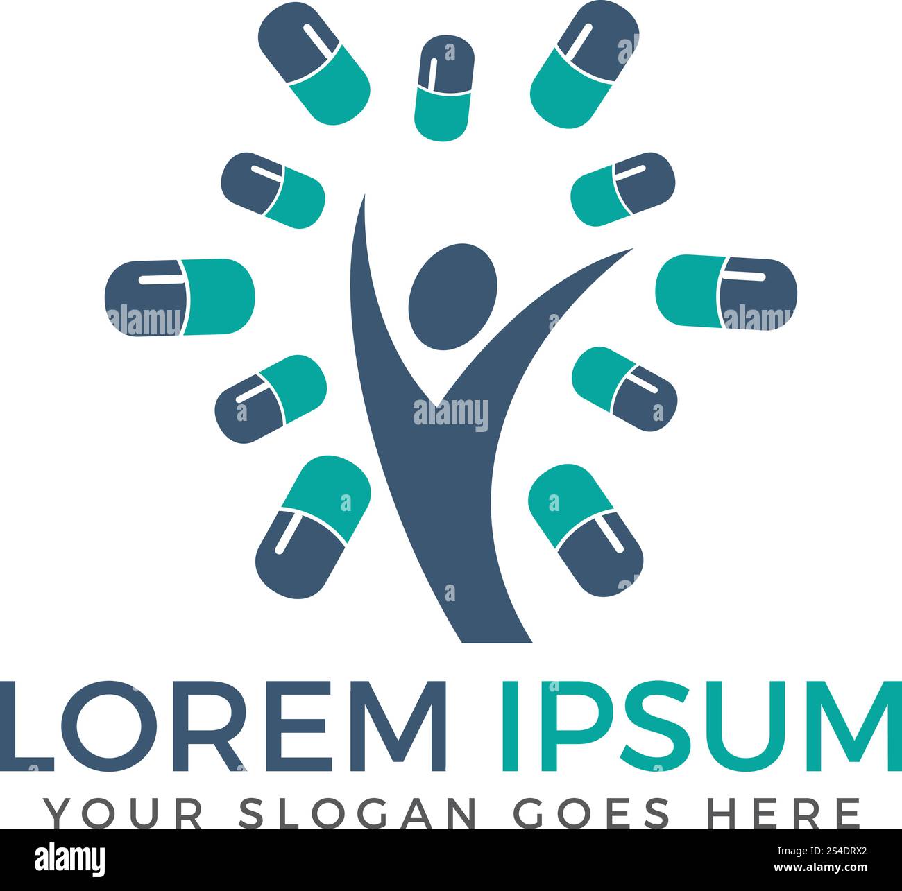 Human and Pills as tree vector logo design.Pharmacy logo Stock Vector ...