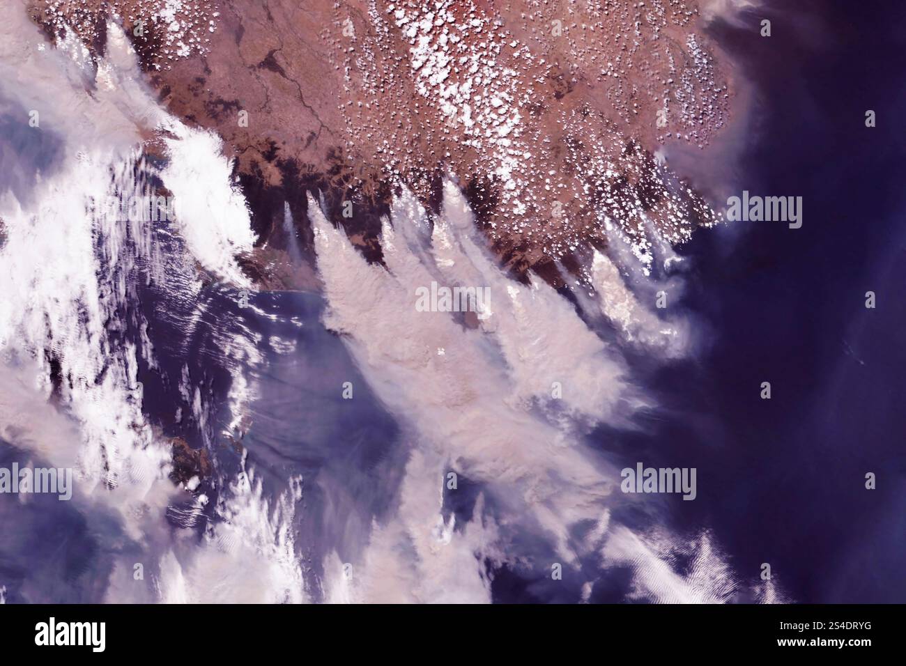 Forest fires, view from space. Elements of this image furnished by NASA ...