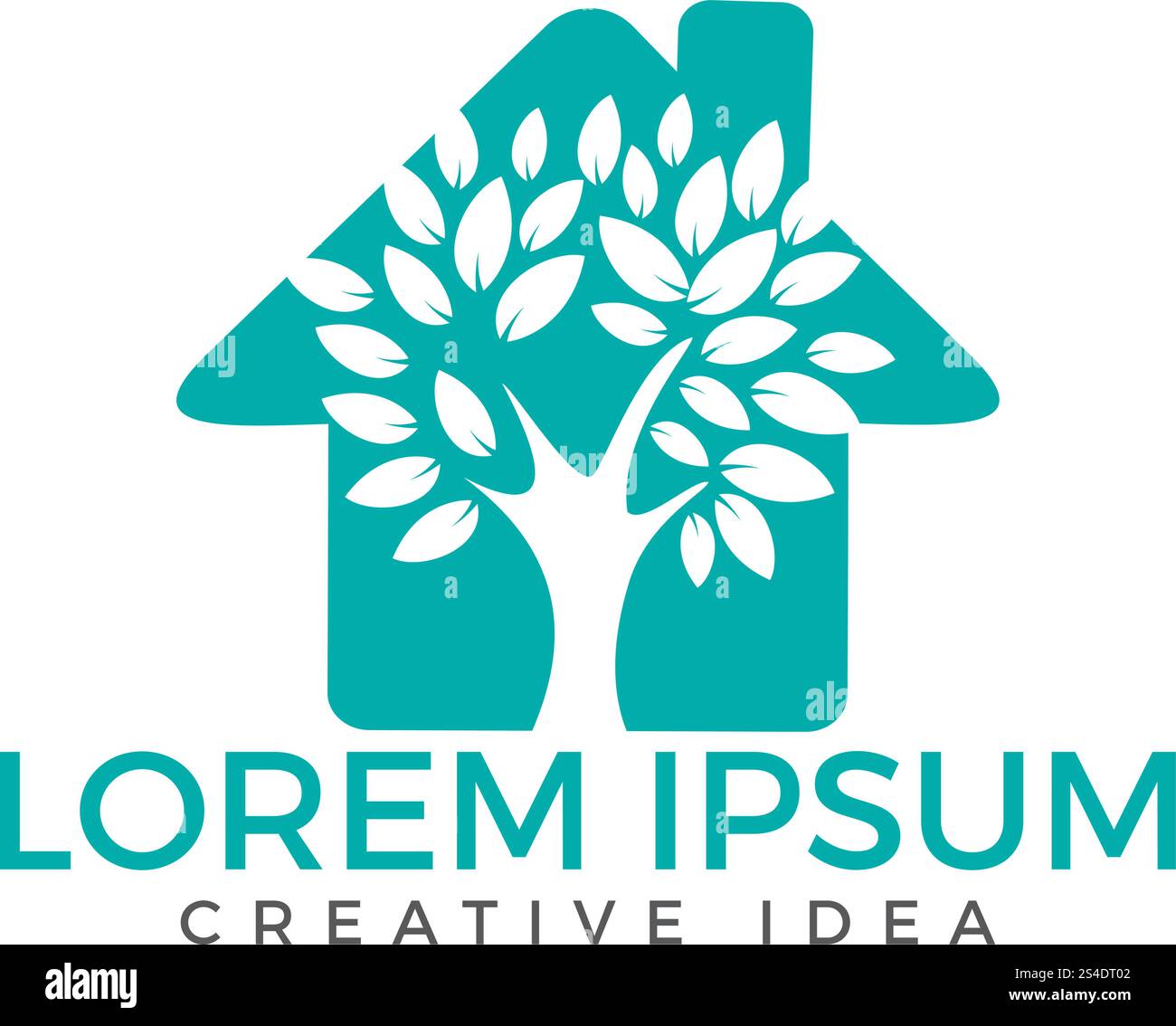 Green house logo. Tree house logo Stock Vector Image & Art - Alamy