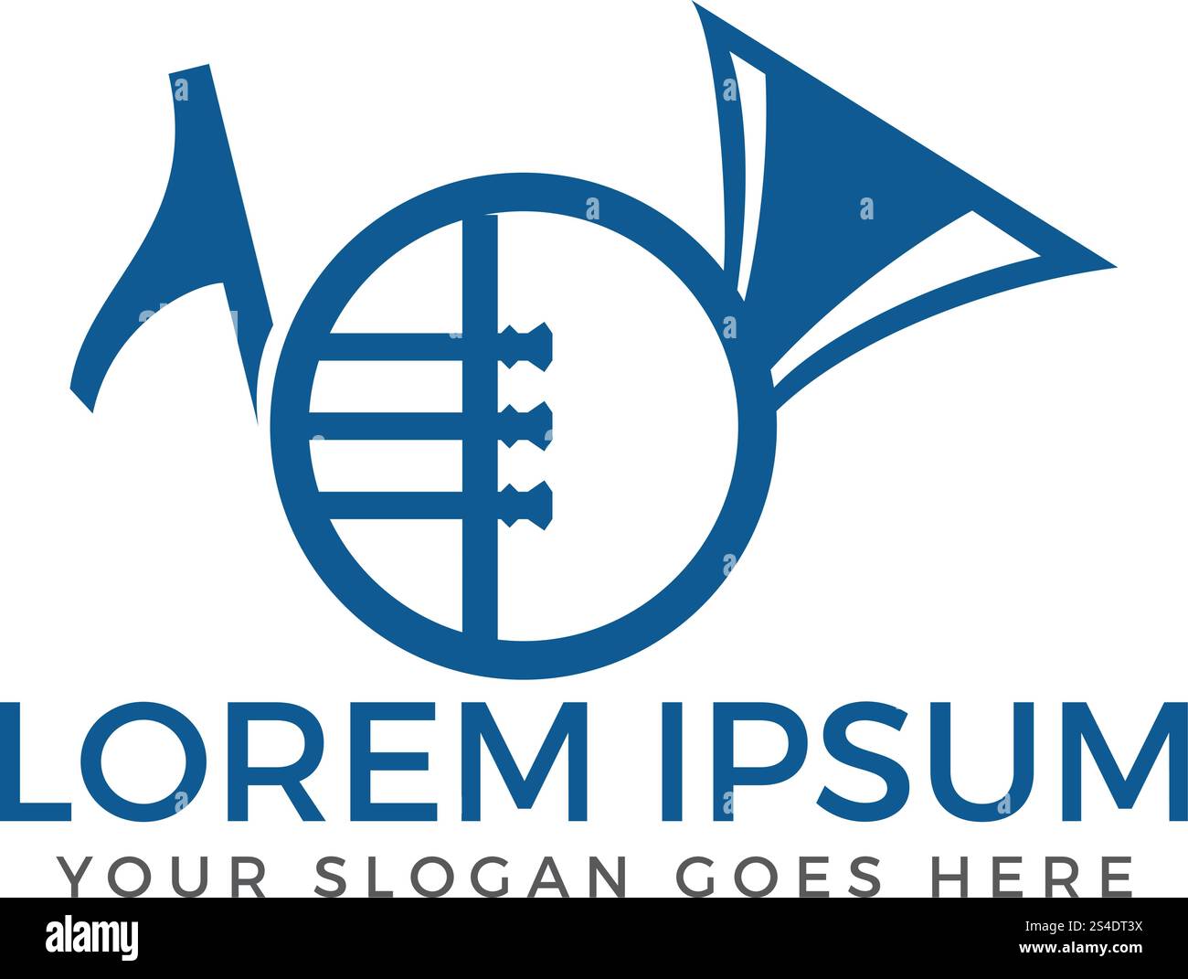 French Horn vector logo. Musical Instrument sign and symbol Stock ...