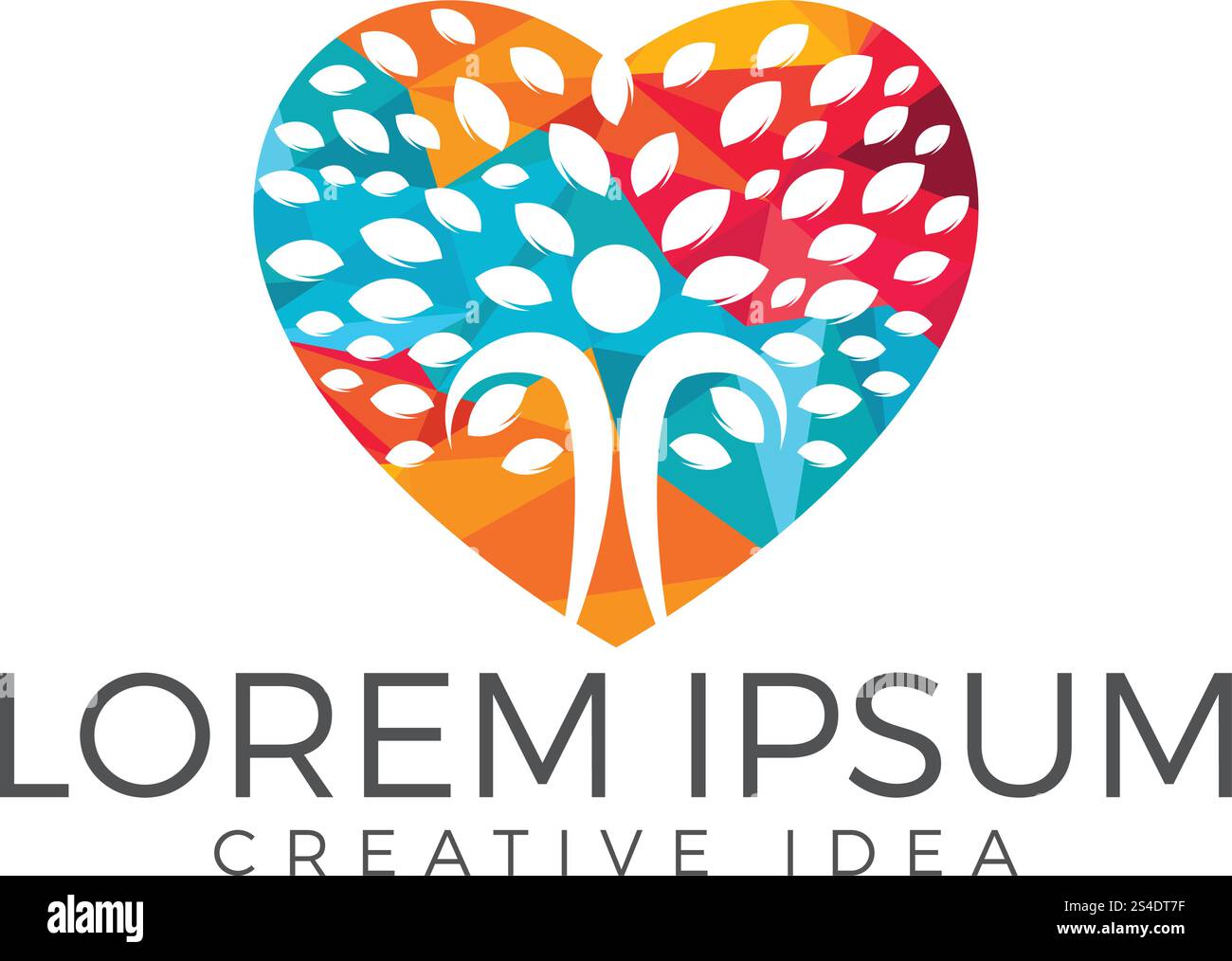 Human Tree and heart logo design Stock Vector Image & Art - Alamy