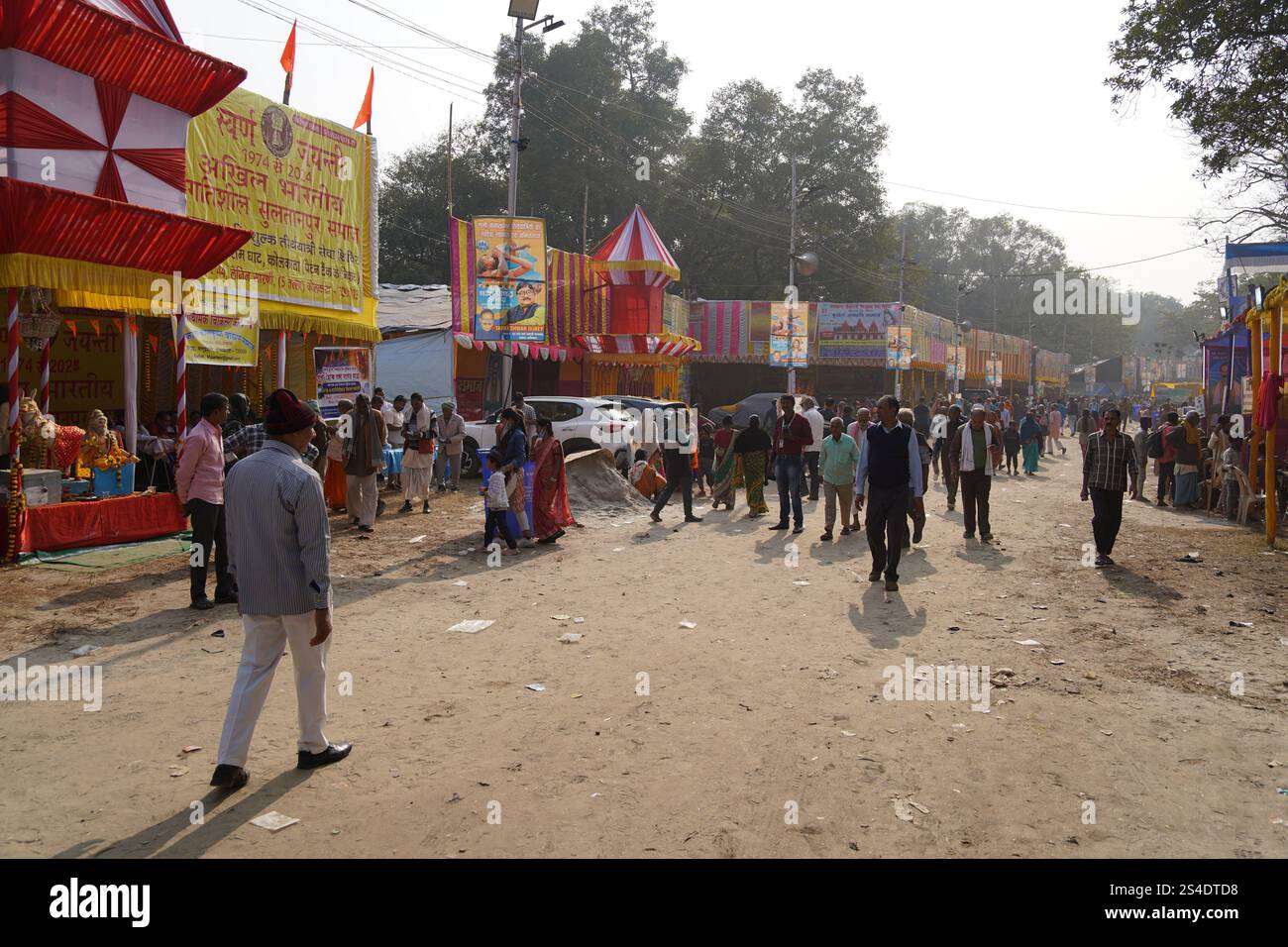 The Gangasagar Mela transit camp buzzes with activity as sadhus and ...