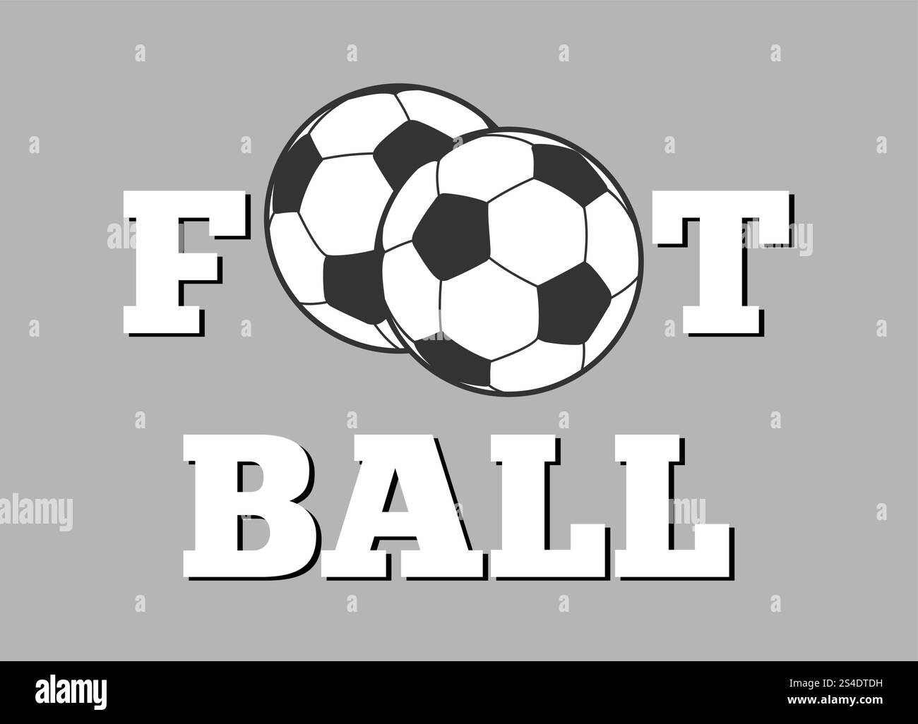 Football letters and ball background vector illustration. Sport concept ...