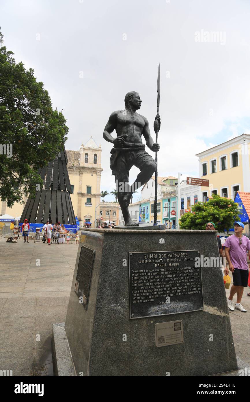 statue of Zumbi dos Palmares salvador, bahia, brazil - december 17 ...
