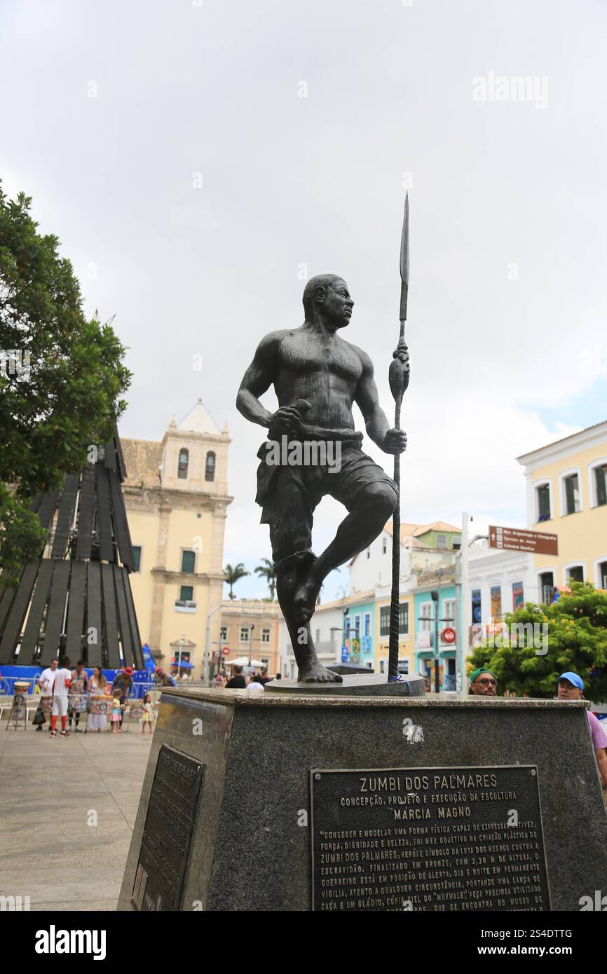 statue of Zumbi dos Palmares salvador, bahia, brazil - december 17 ...