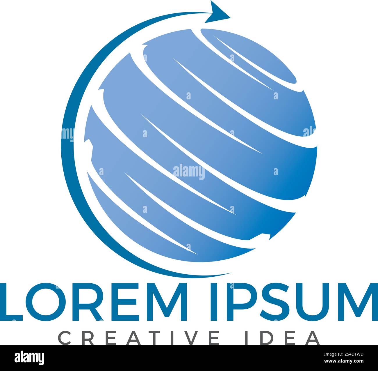 Abstract vector logo for travel agency. Global travel vector logo sign ...
