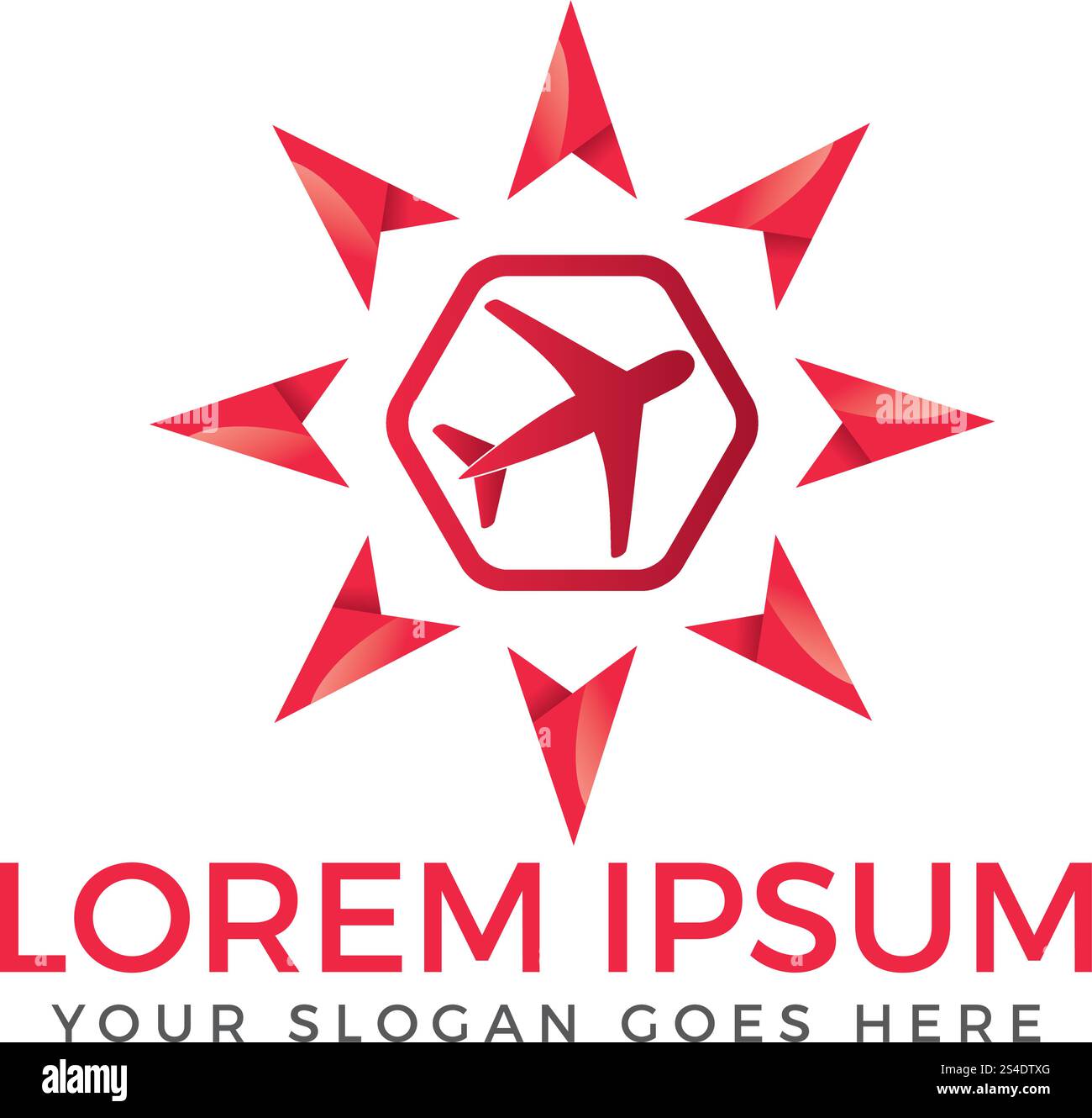 Airplane travel vector logo design. Airlines logo sign Stock Vector ...