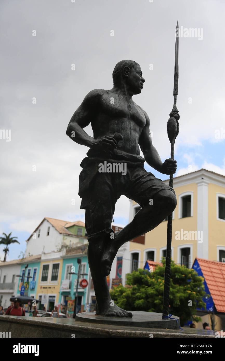 statue of Zumbi dos Palmares salvador, bahia, brazil - december 17 ...