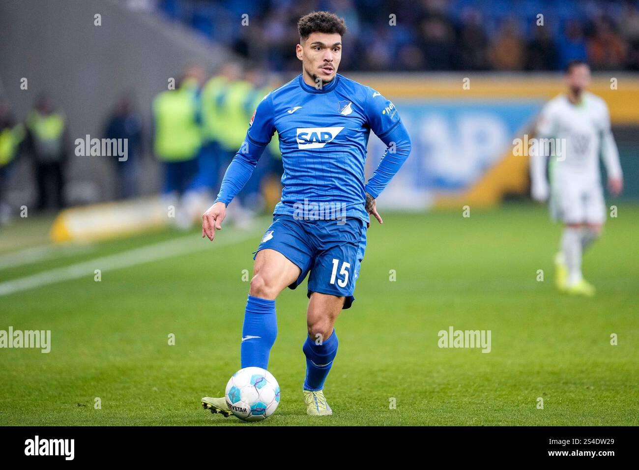 Sinsheim, Deutschland. 11th Jan, 2025. Valentin Gendrey (Hoffenheim, 15 ...