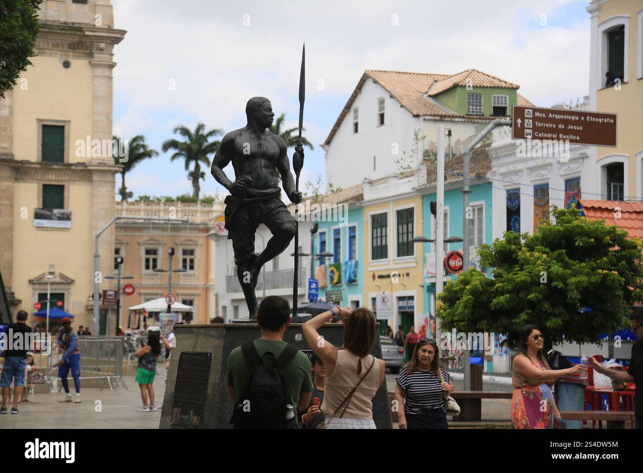 statue of Zumbi dos Palmares salvador, bahia, brazil - december 17 ...