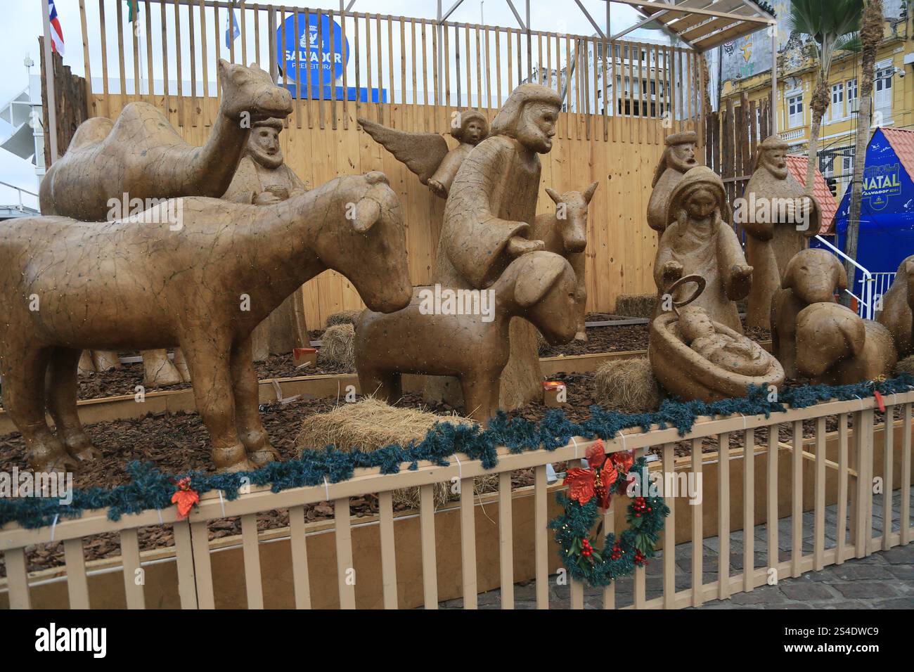 christmas nativity scene salvador, bahia, brazil - december 17, 2024 ...
