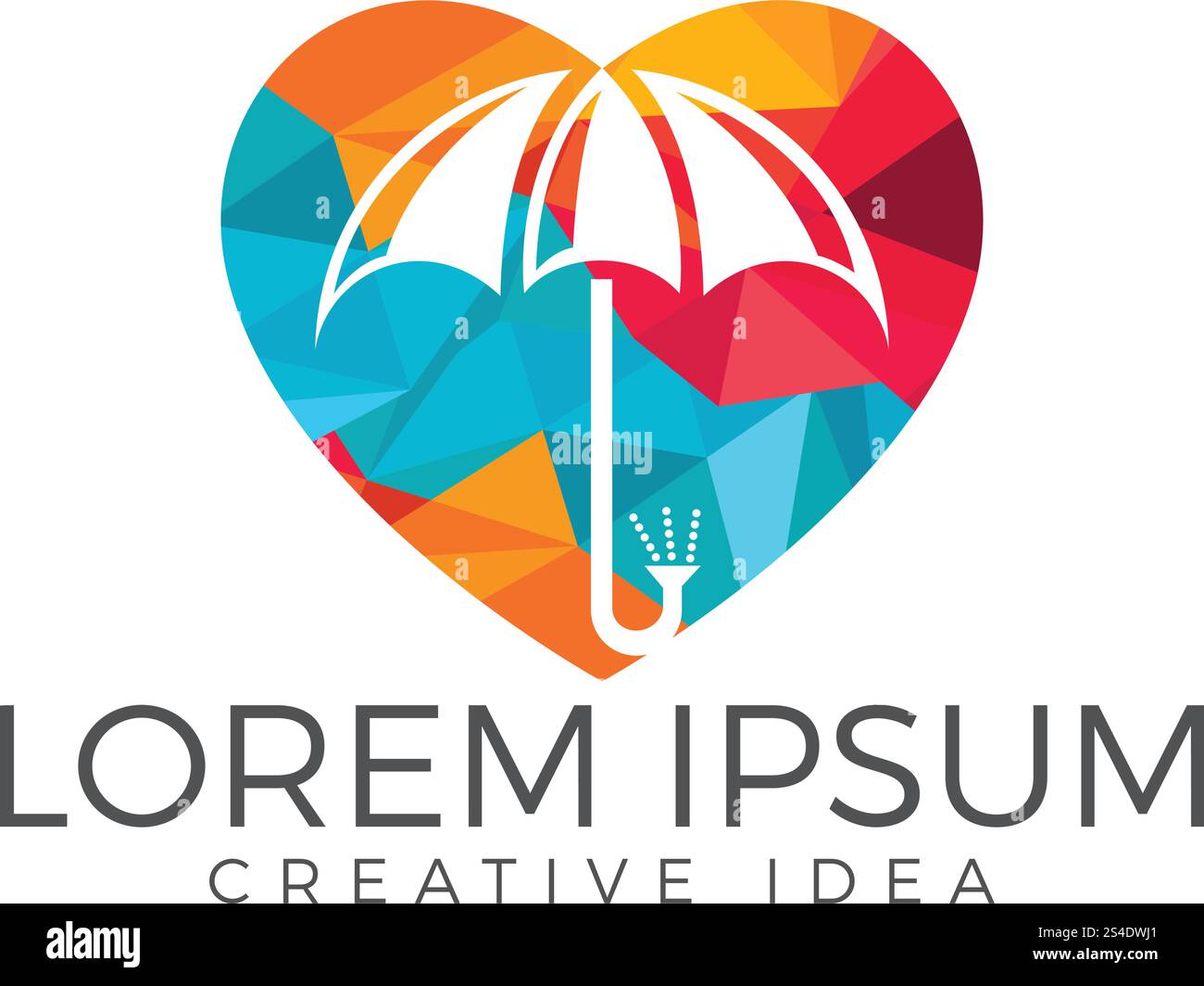 Protection of life. Heart and umbrella logo design Stock Vector Image ...