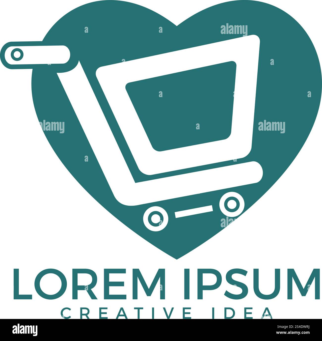 Heart shaped Shopping cart vector logo design. Love shopping sign Stock ...