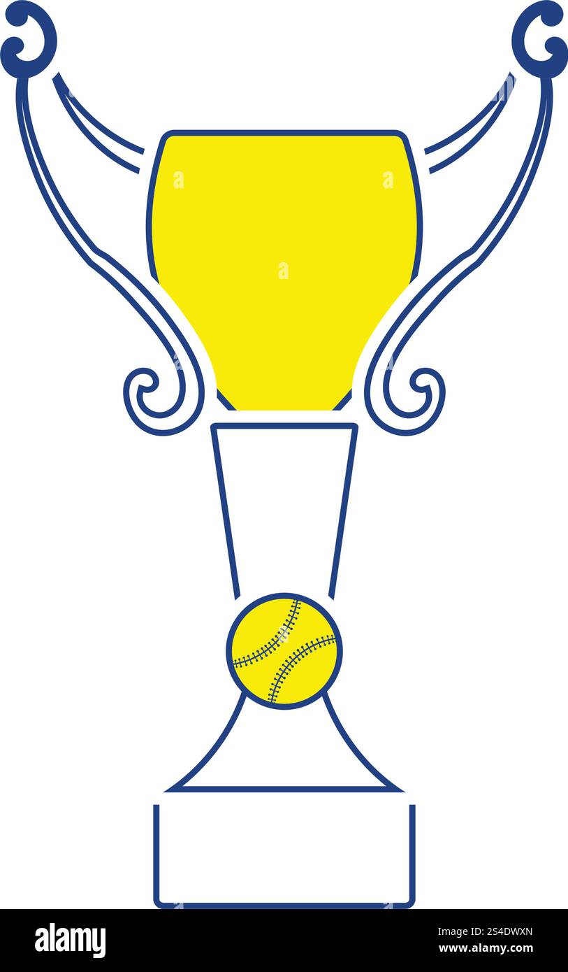 Baseball cup icon. Thin line design. Vector illustration Stock Vector ...