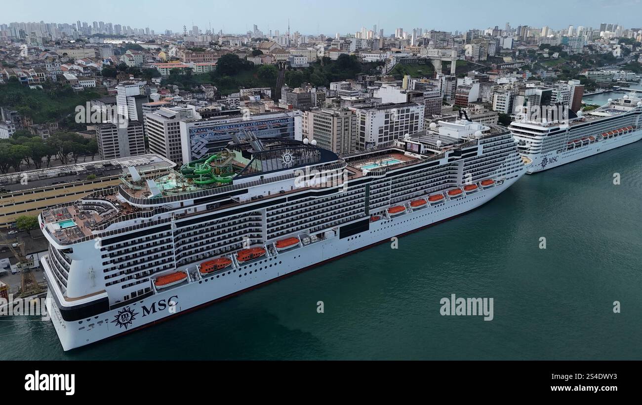 passenger ship anchored in Salvador salvador, bahia, brazil - december ...