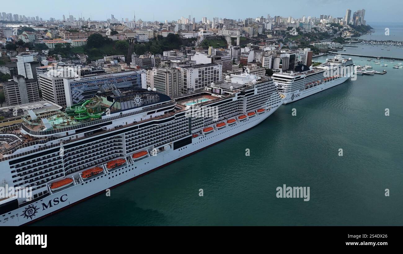 passenger ship anchored in Salvador salvador, bahia, brazil - december ...