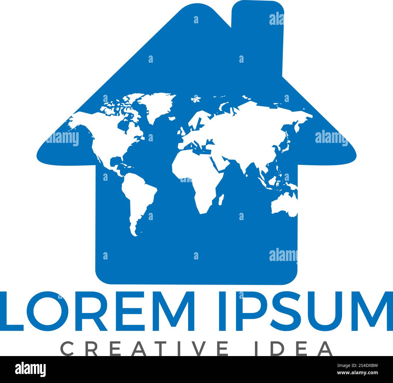 Abstract house globe logo design template. Earth real estate planet ...