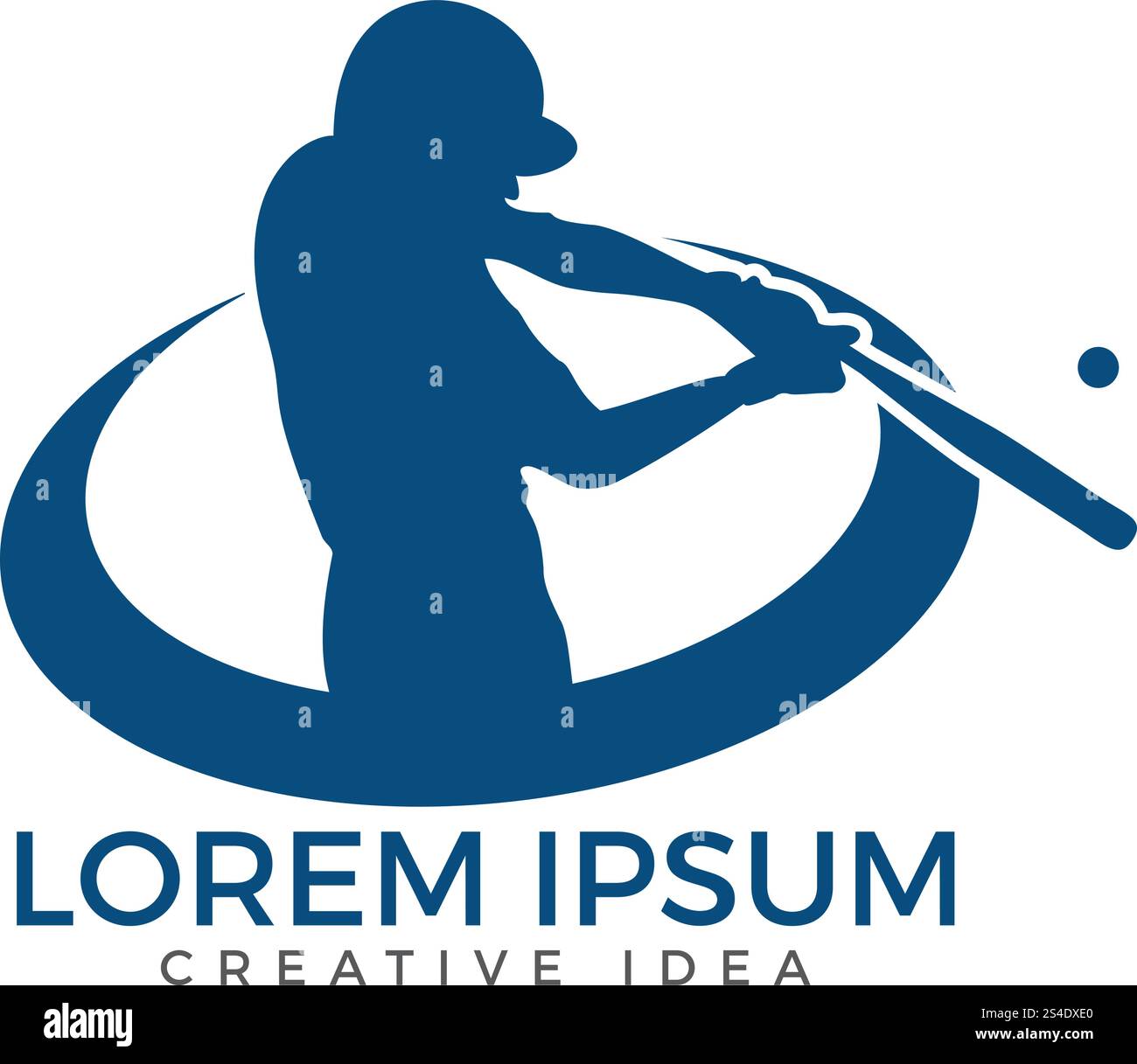 Baseball player logo design. Sport club logo design Stock Vector Image ...