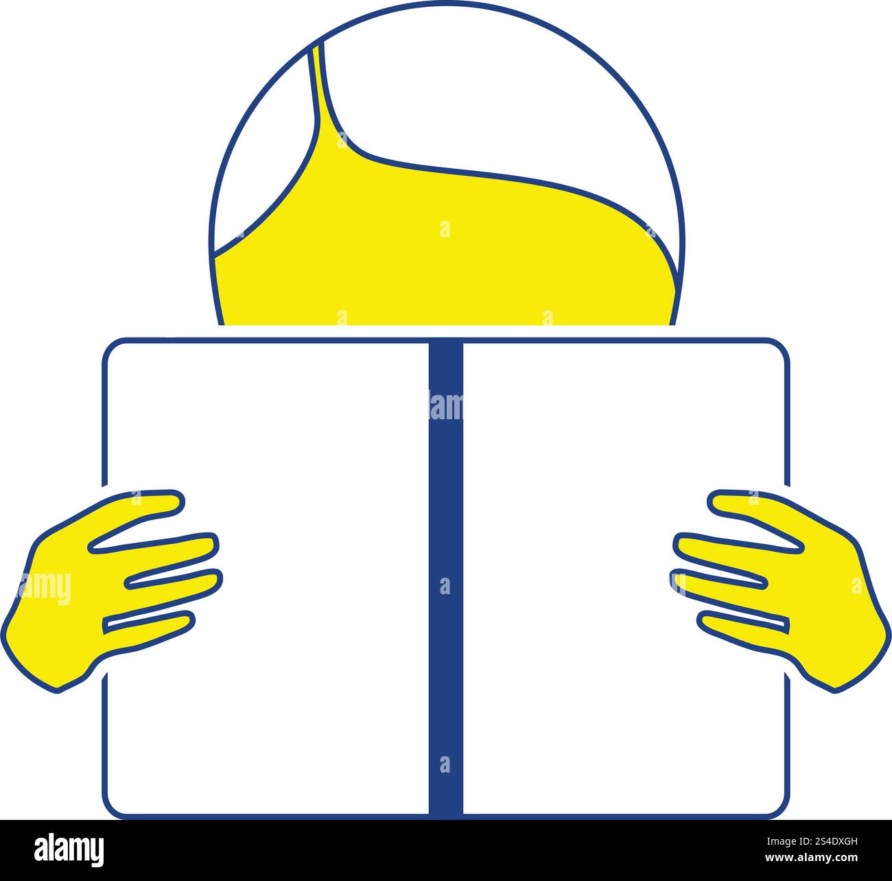 Icon of Boy reading book. Thin line design. Vector illustration Stock ...