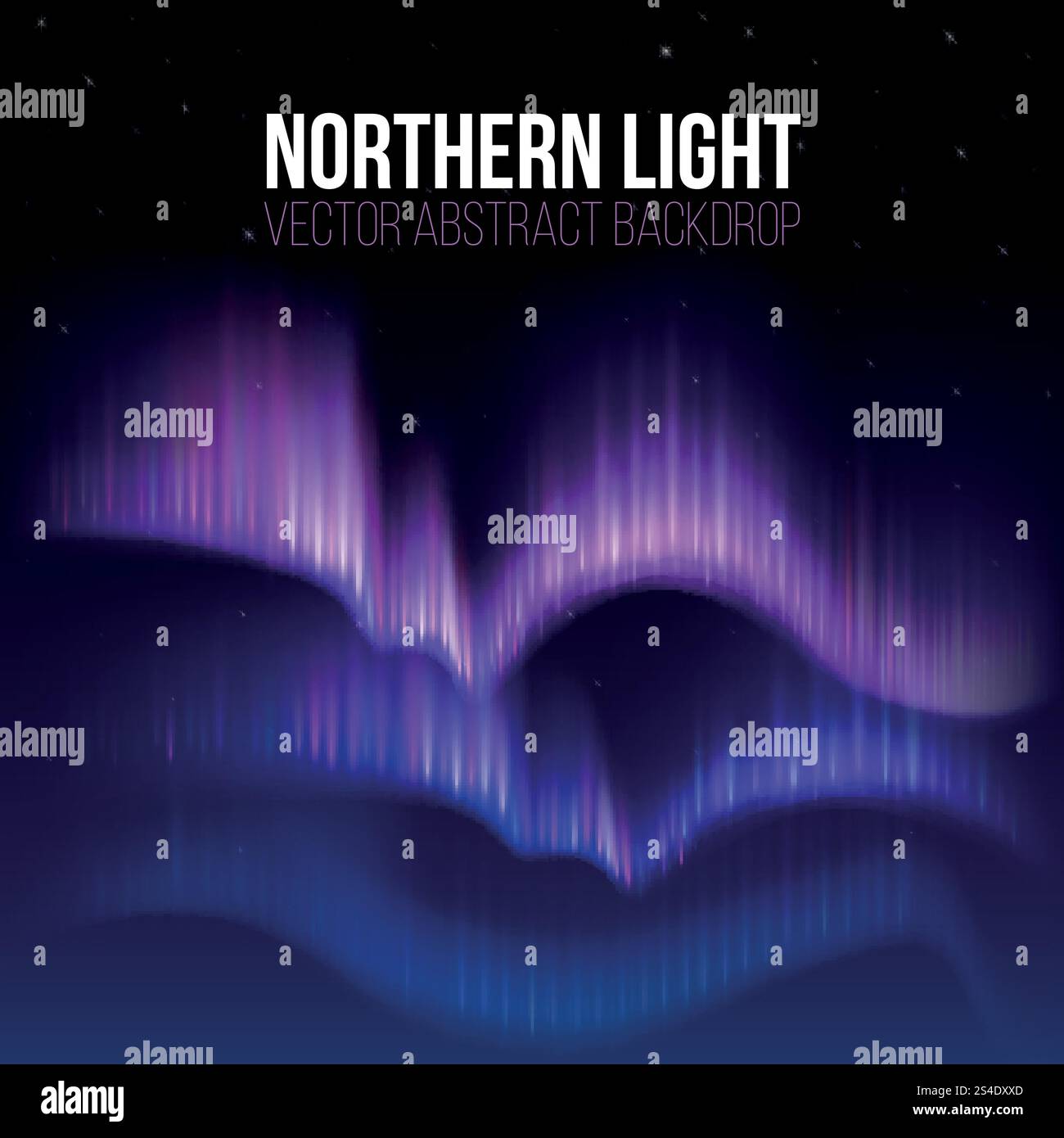 Aurora in the arctic Stock Vector Images - Alamy