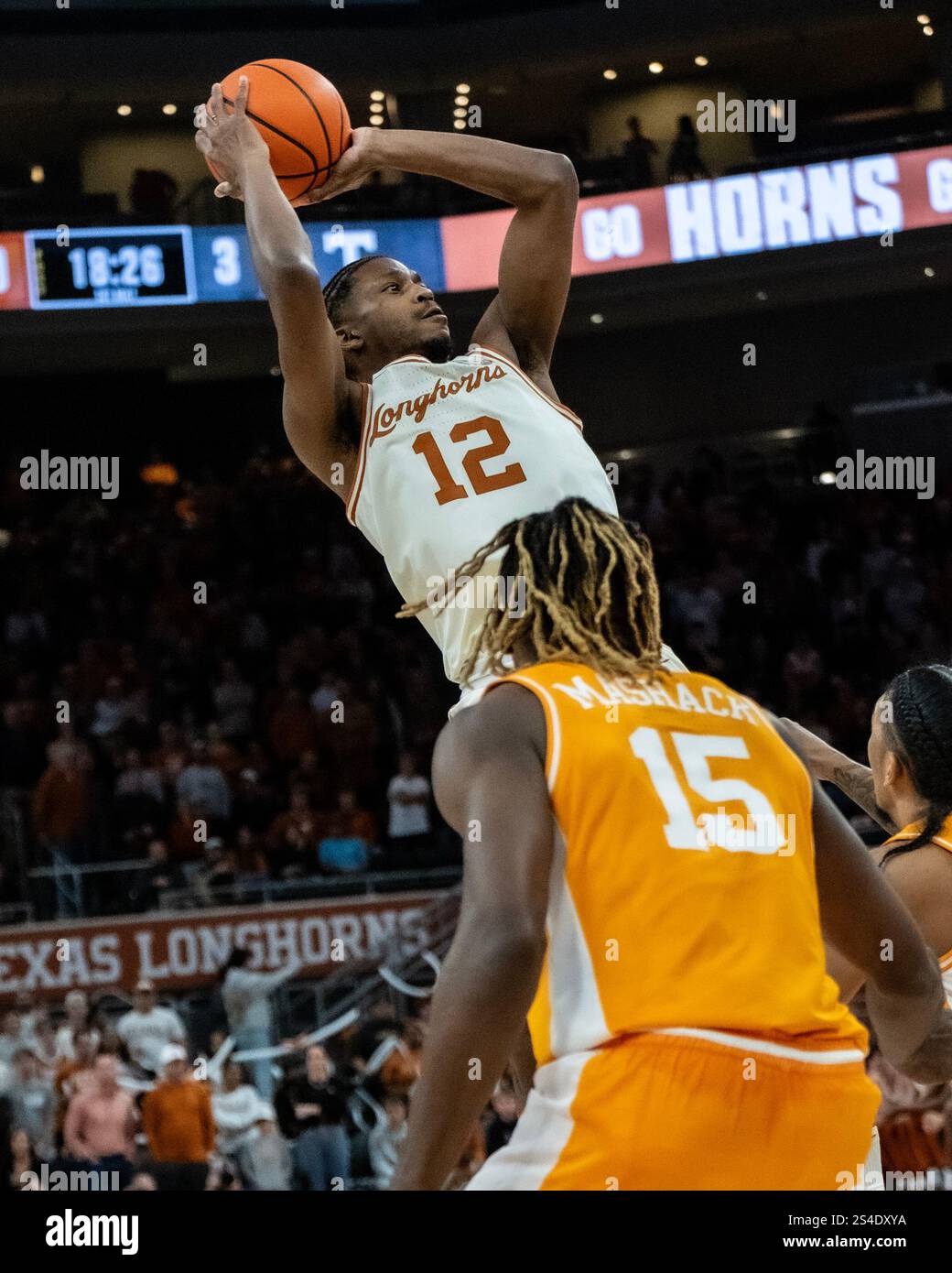 Texas, USA. 11th Jan, 2025. Tramon Mark (12) of the Texas Longhorns in ...