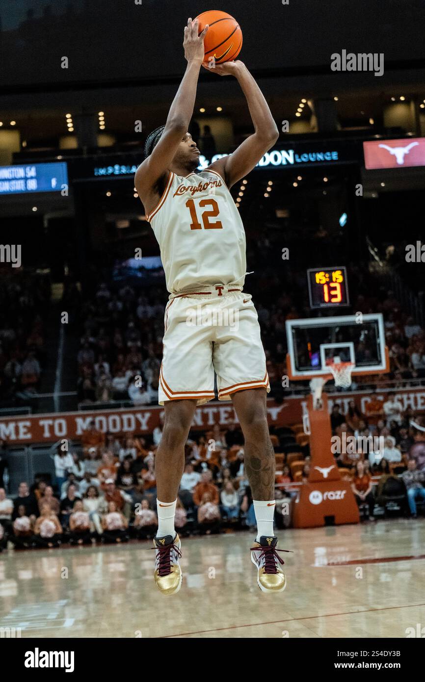 Jan 11, 2025. Tramon Mark (12) of the Texas Longhorns in action vs the ...