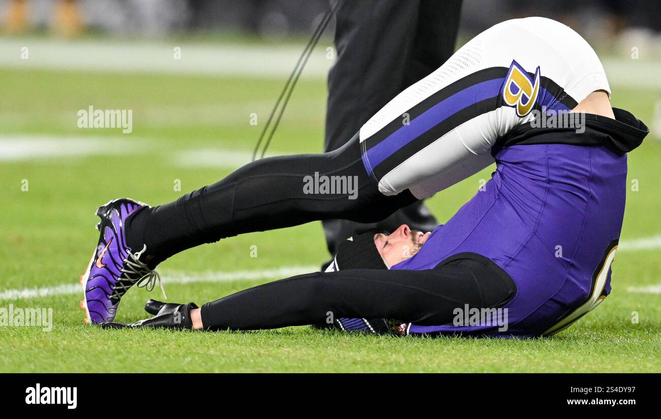 Baltimore, United States. 11th Jan, 2025. Baltimore Ravens place kicker ...