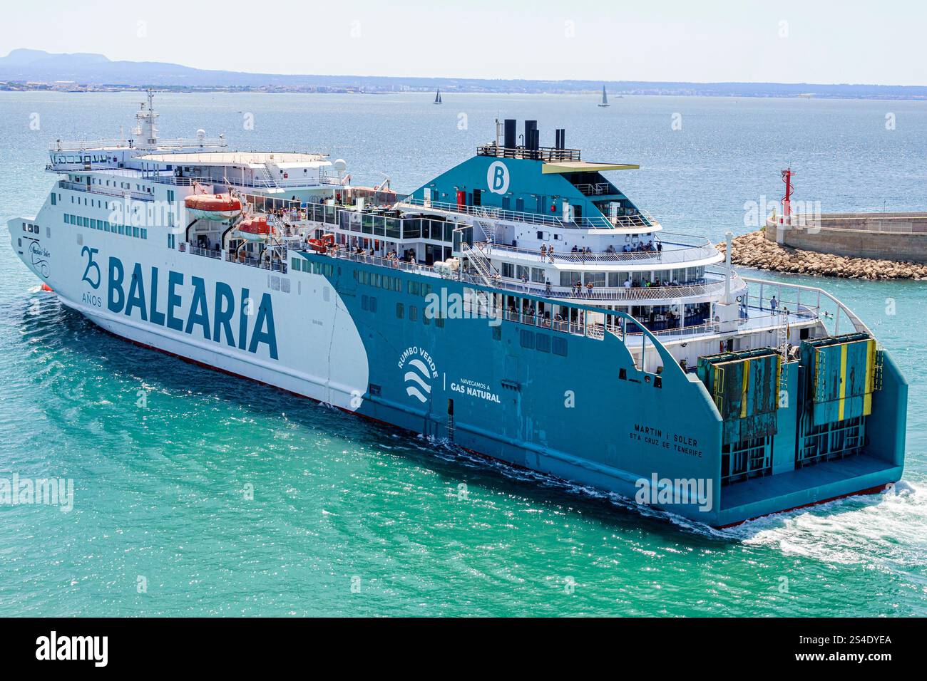 Departing martin i soler passenger cargo ferry hi-res stock photography ...