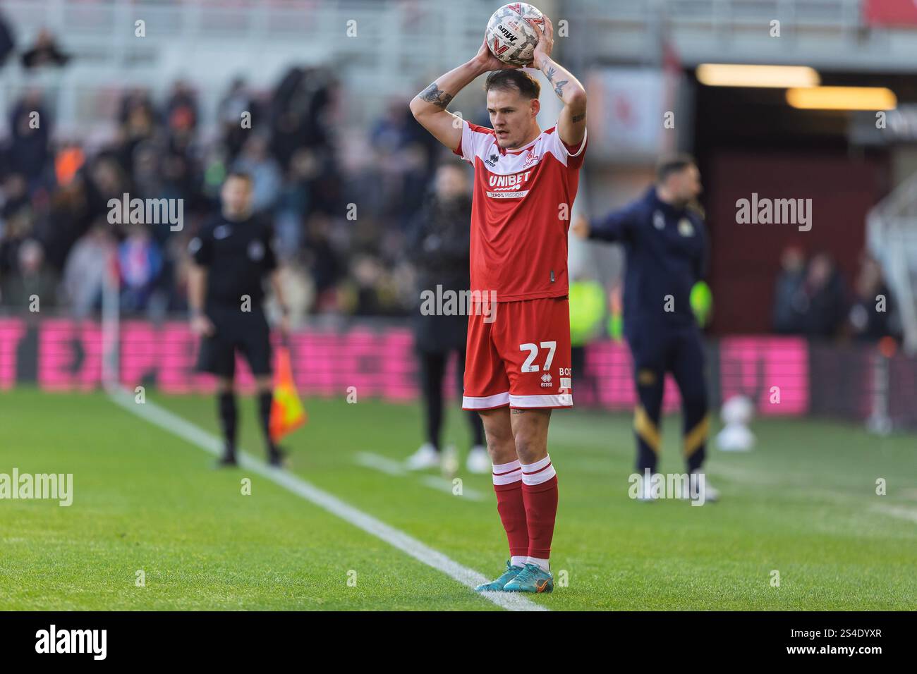 Middlesbrough's Lukas Engel is seen during the Emirates FA Cup Third ...