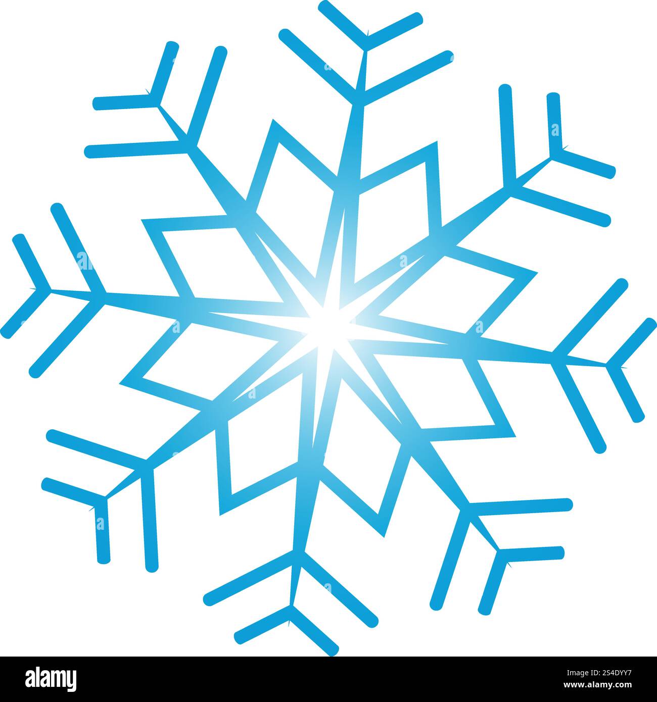 Snowflake ornate. Blue on white. Vector illustration Stock Vector Image ...