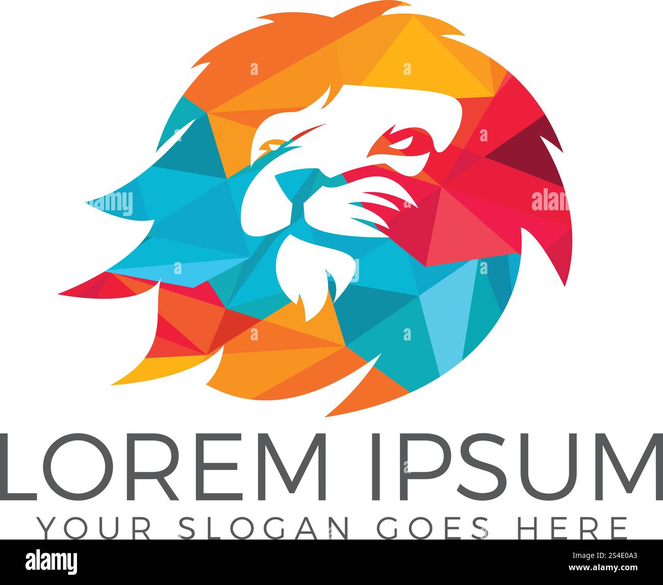 Lion head vector logo design Stock Vector Image & Art - Alamy