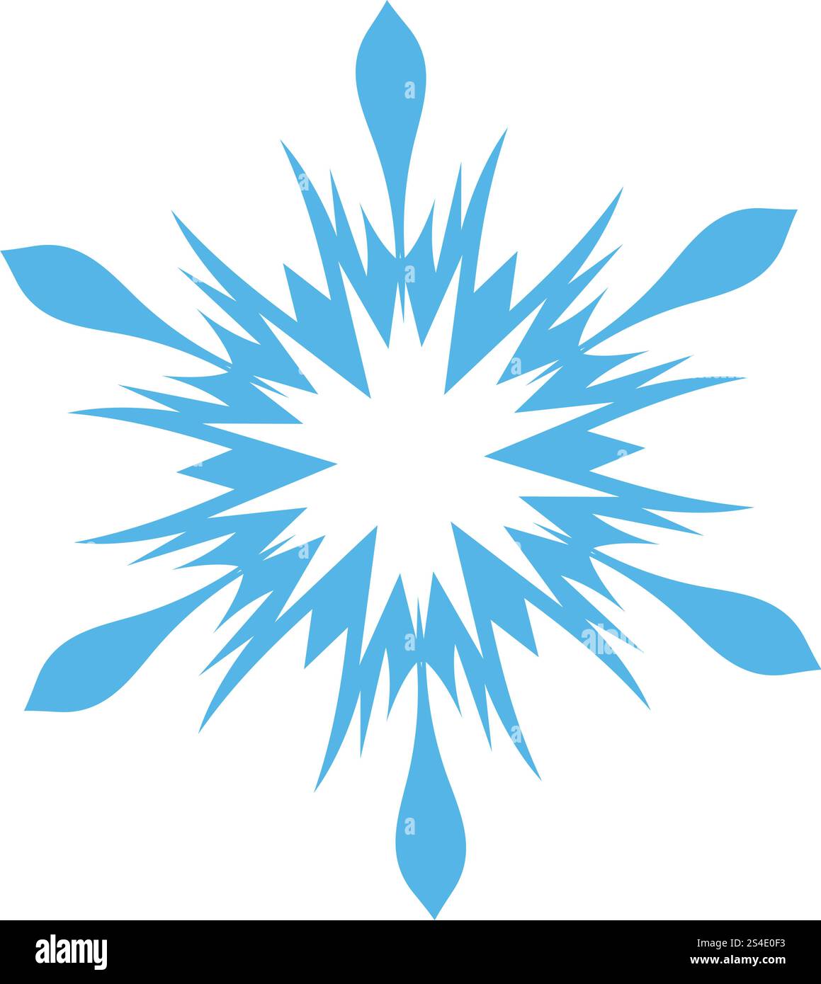 Snowflake ornate. Blue on white. Vector illustration Stock Vector Image ...