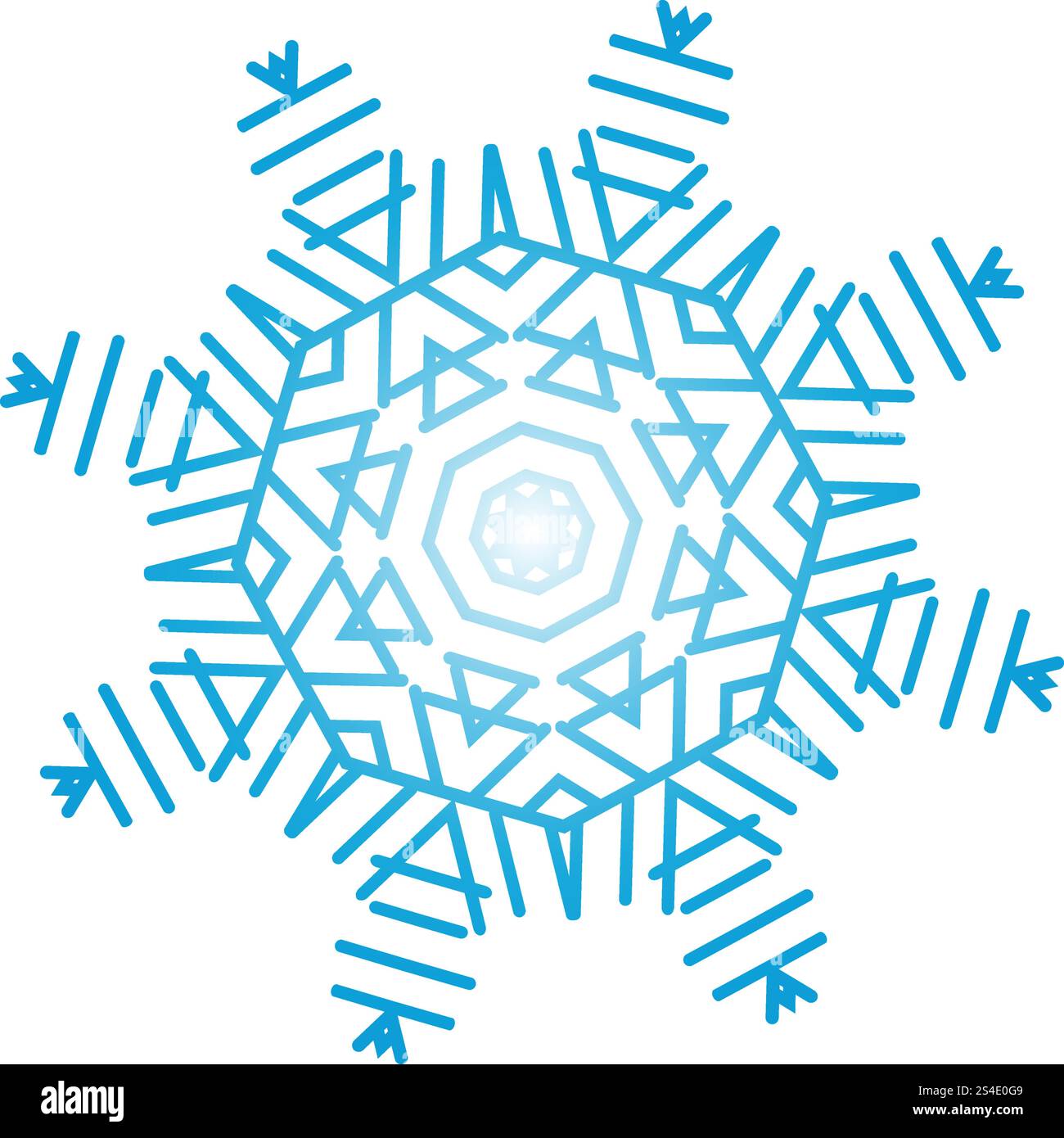 Snowflake ornate. Blue on white. Vector illustration Stock Vector Image ...