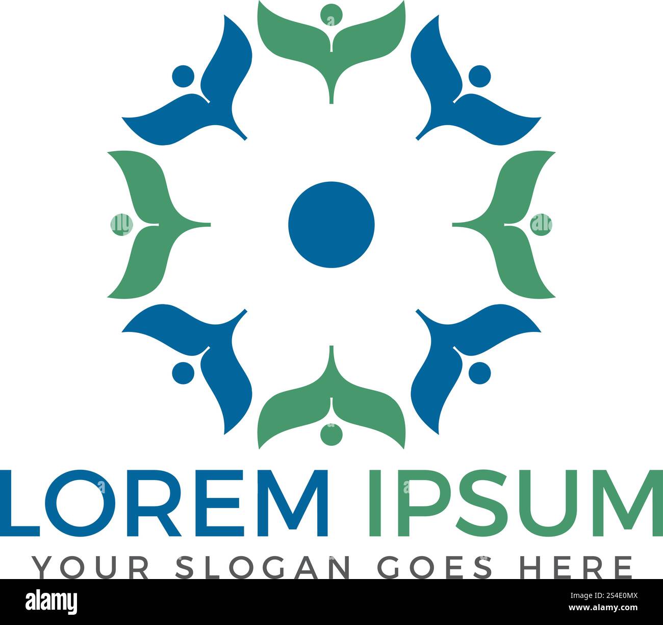 Human Character group and team vector logo design. Business and ...