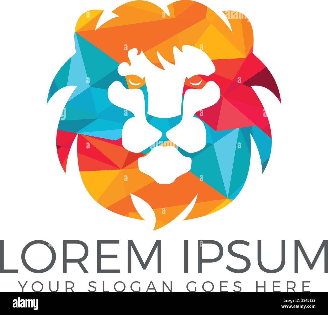 Lion head logo vector design. lion king head sign concept Stock Vector ...