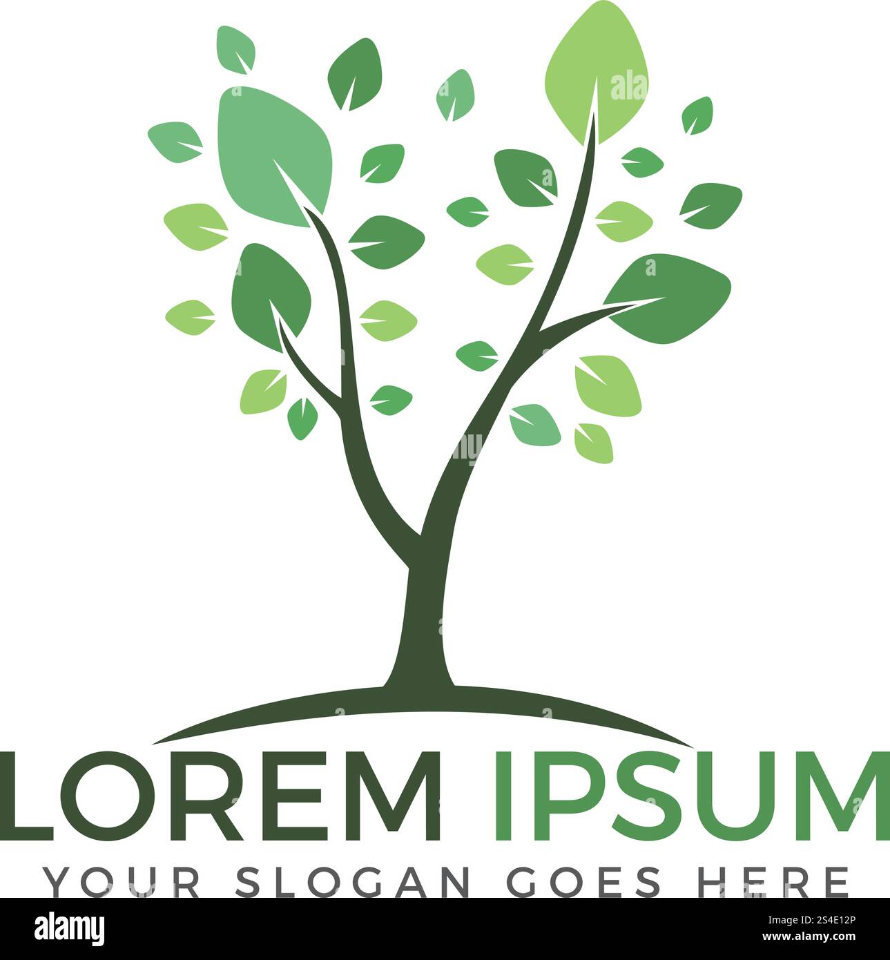 Green tree vector logo design Stock Vector Image & Art - Alamy