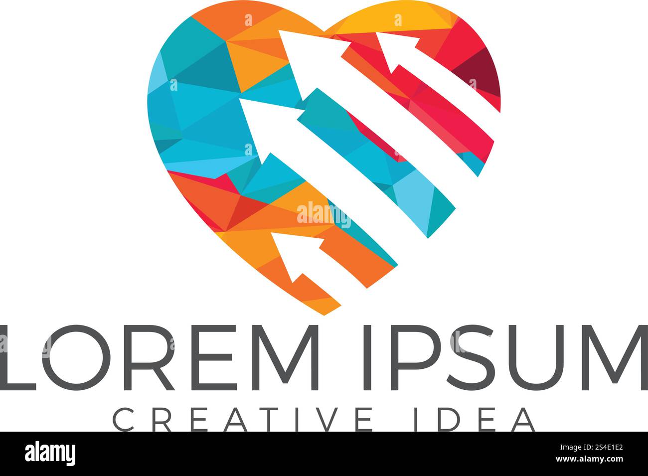 Good Progress Logo. Success Logo. Heart shaped template Stock Vector ...