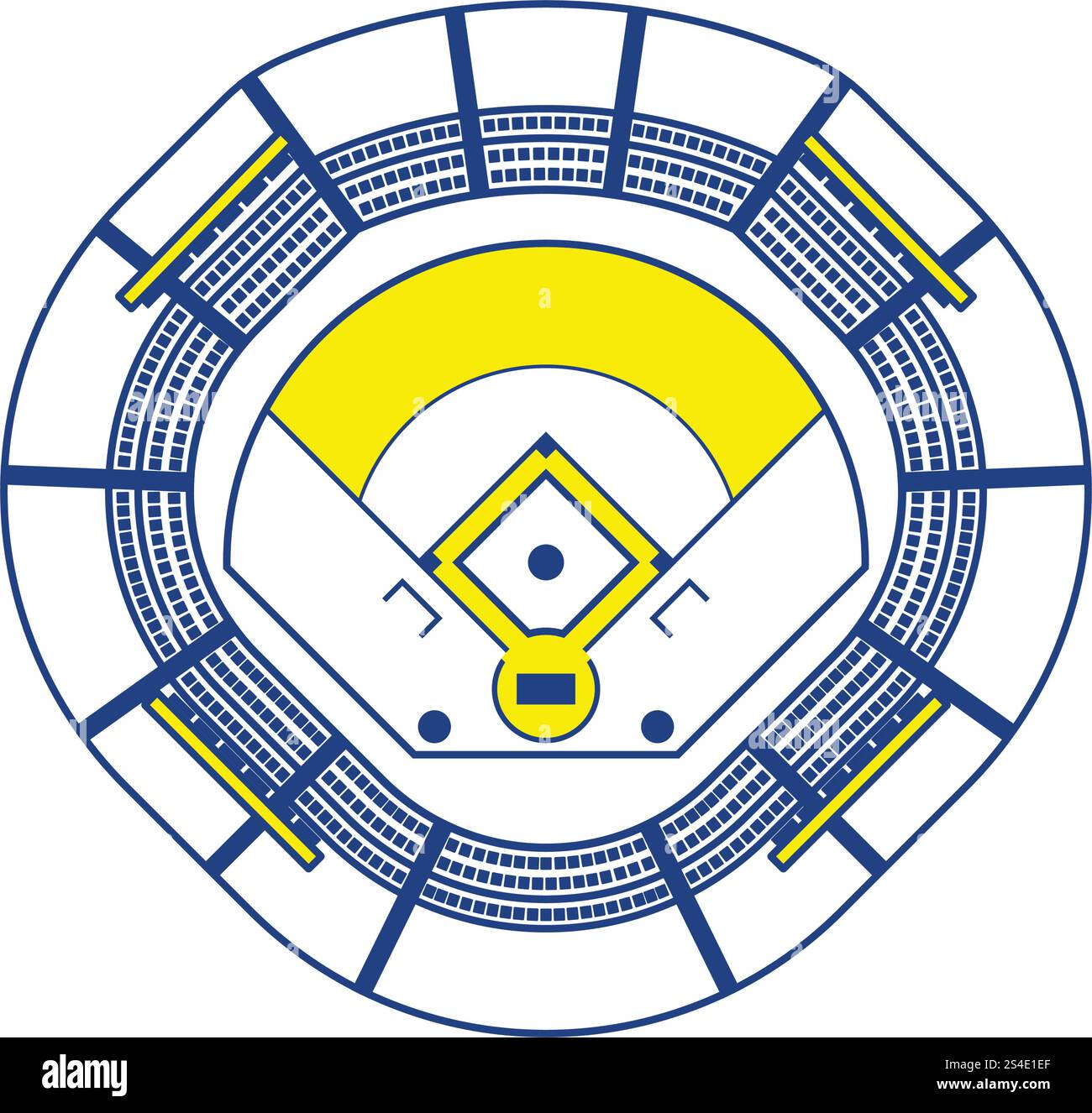Baseball stadium icon. Thin line design. Vector illustration Stock ...