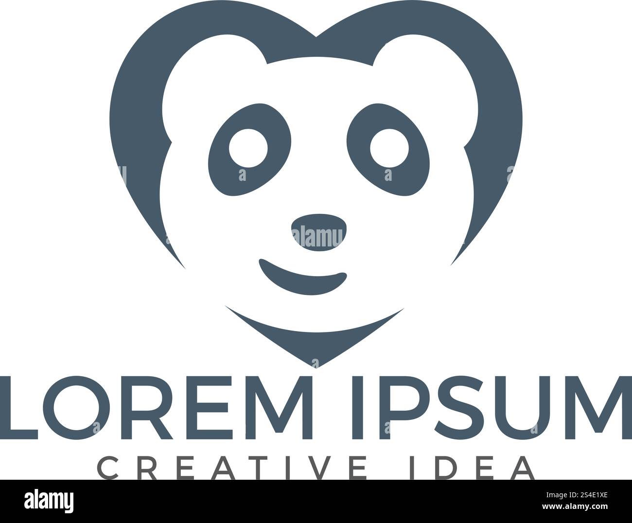 Panda heart shape vector design Stock Vector Image & Art - Alamy