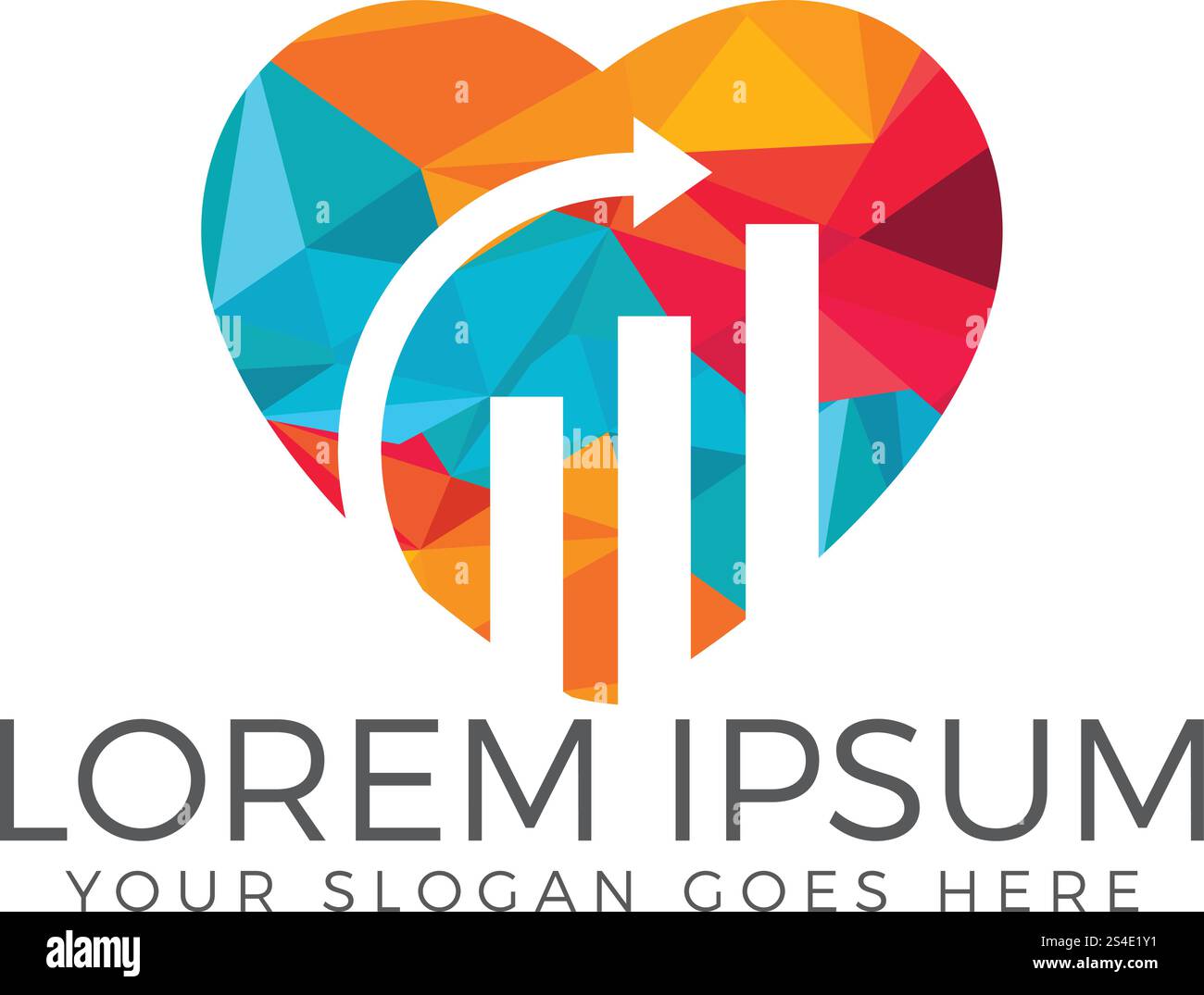 Good Progress Logo. Success Logo. Heart shaped template Stock Vector ...