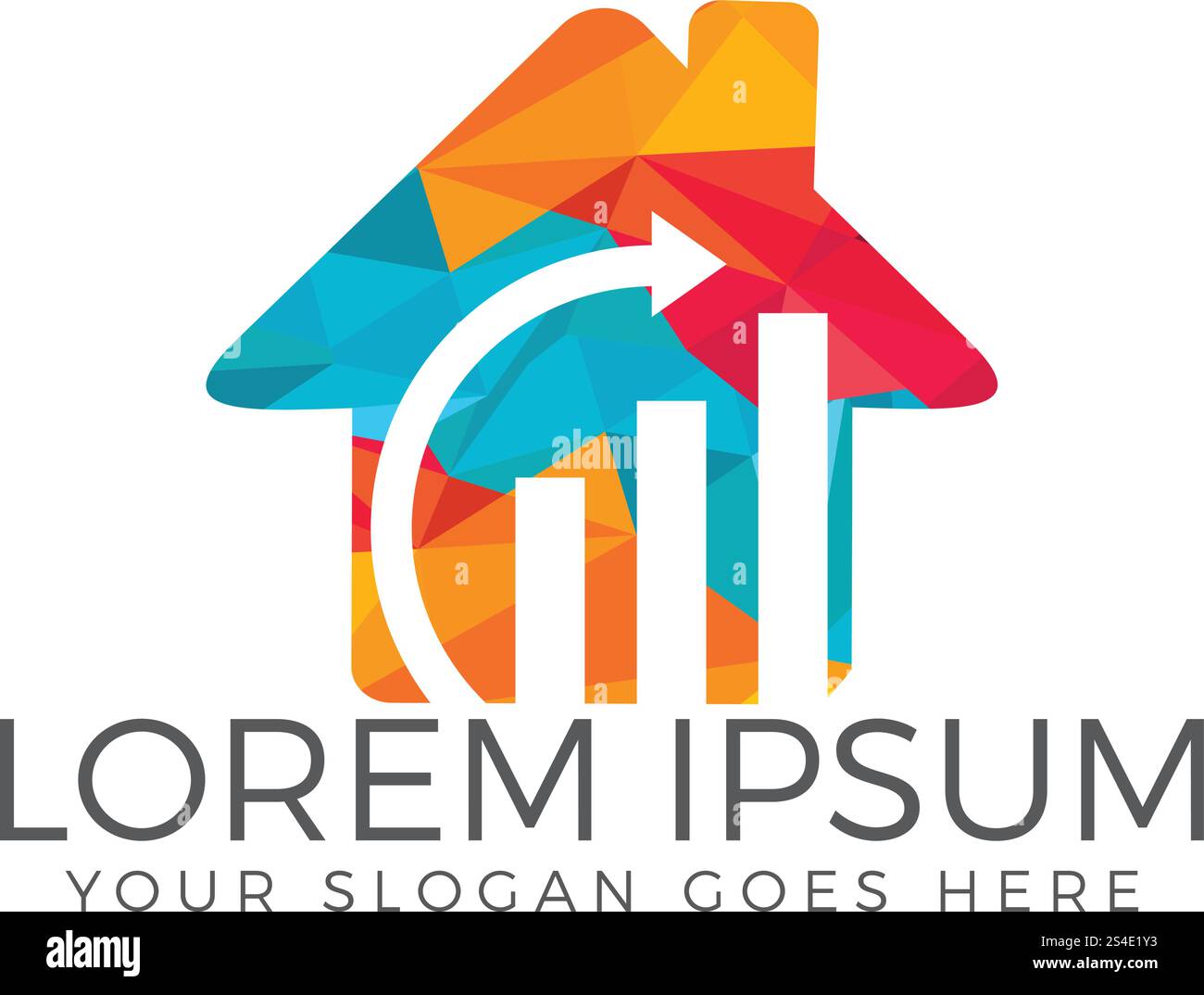 Good Progress Logo. Success Logo. Home shaped template Stock Vector ...