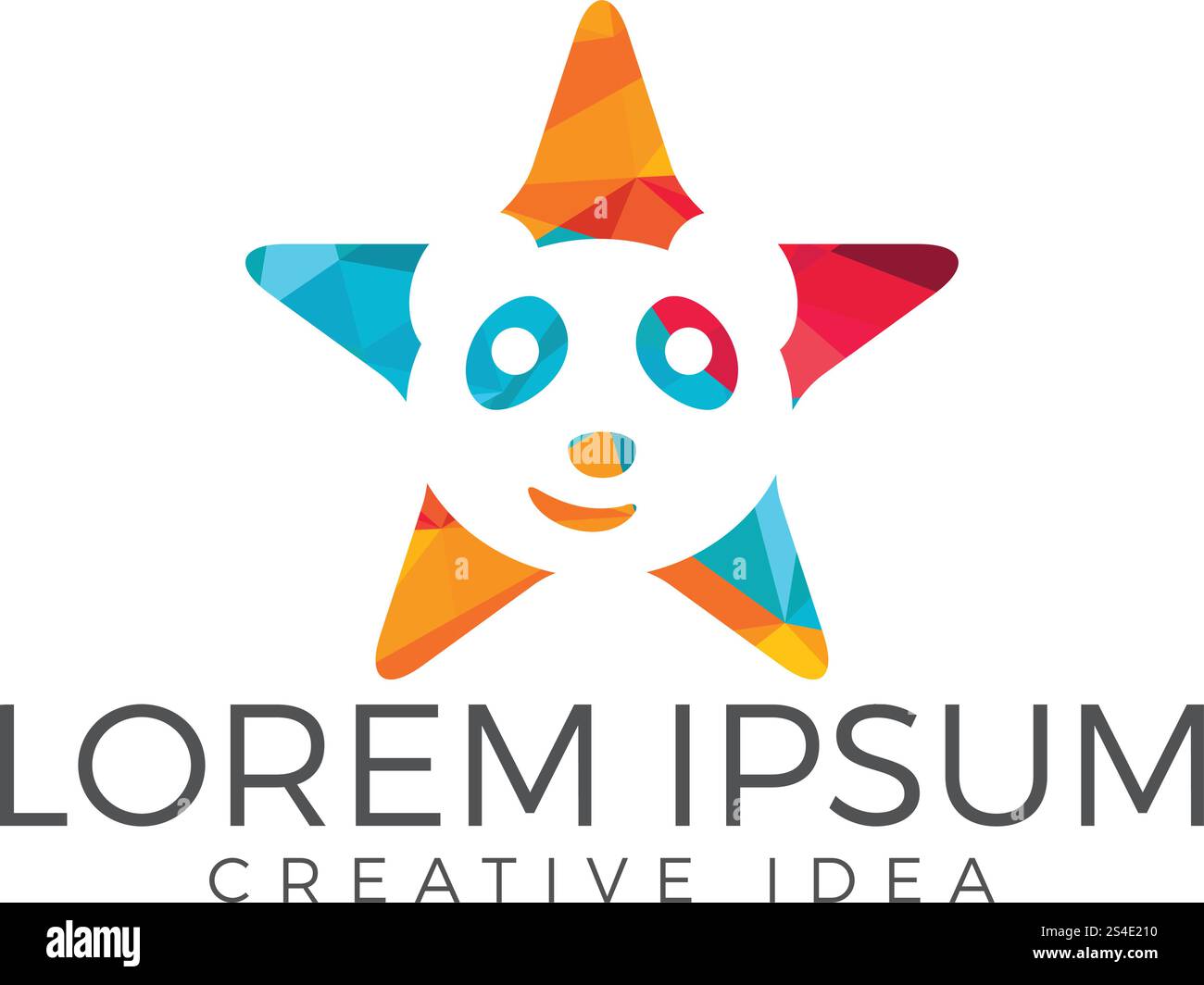 Panda star shape vector design Stock Vector Image & Art - Alamy