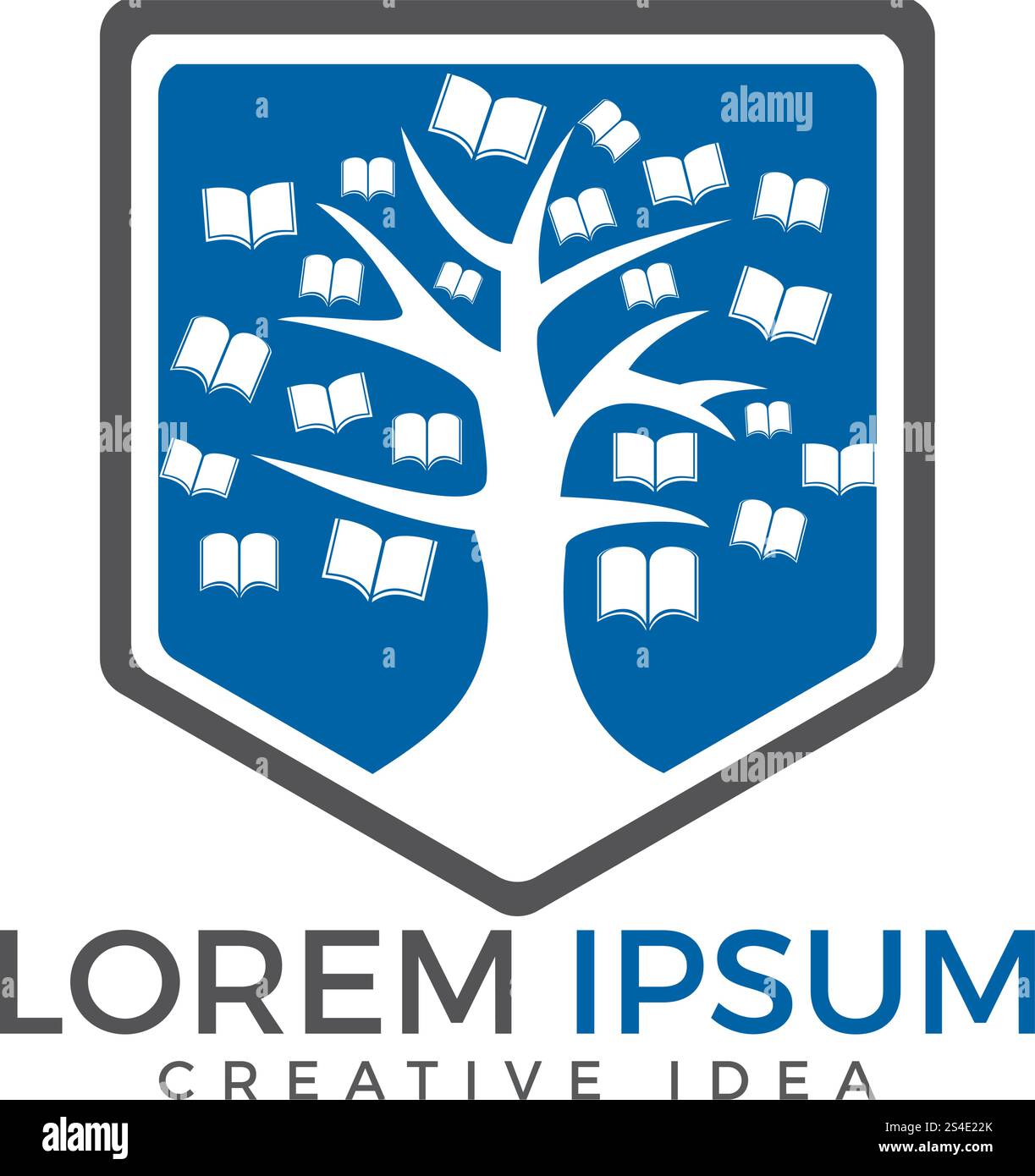 Education tree and books logo design. Institutional and educational ...