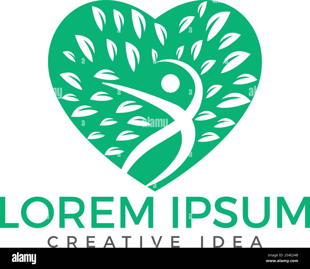 Human health logo design. Fitness and Wellness logo Stock Vector Image ...