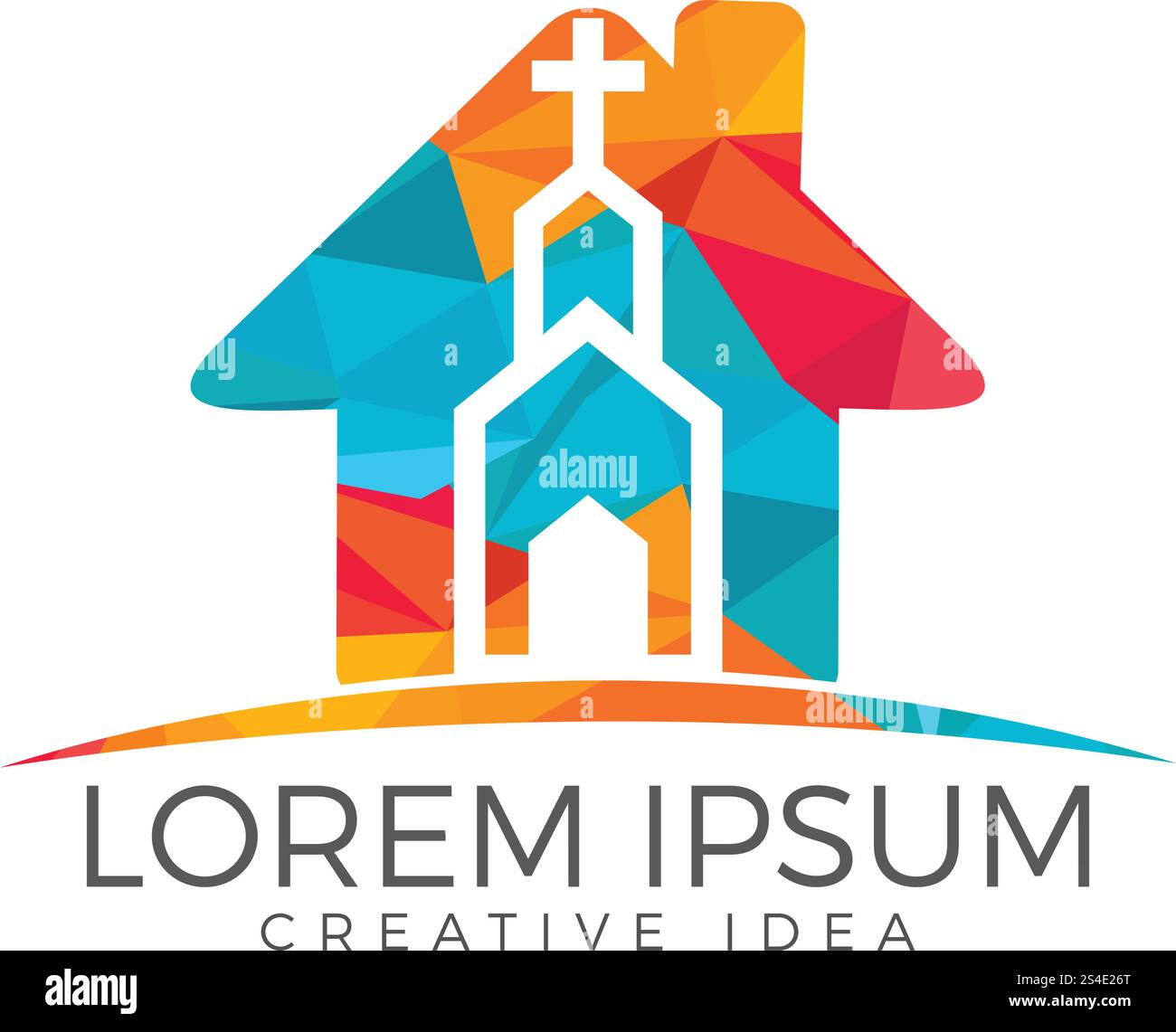 Church building logo design. Template logo for churches and Christian ...