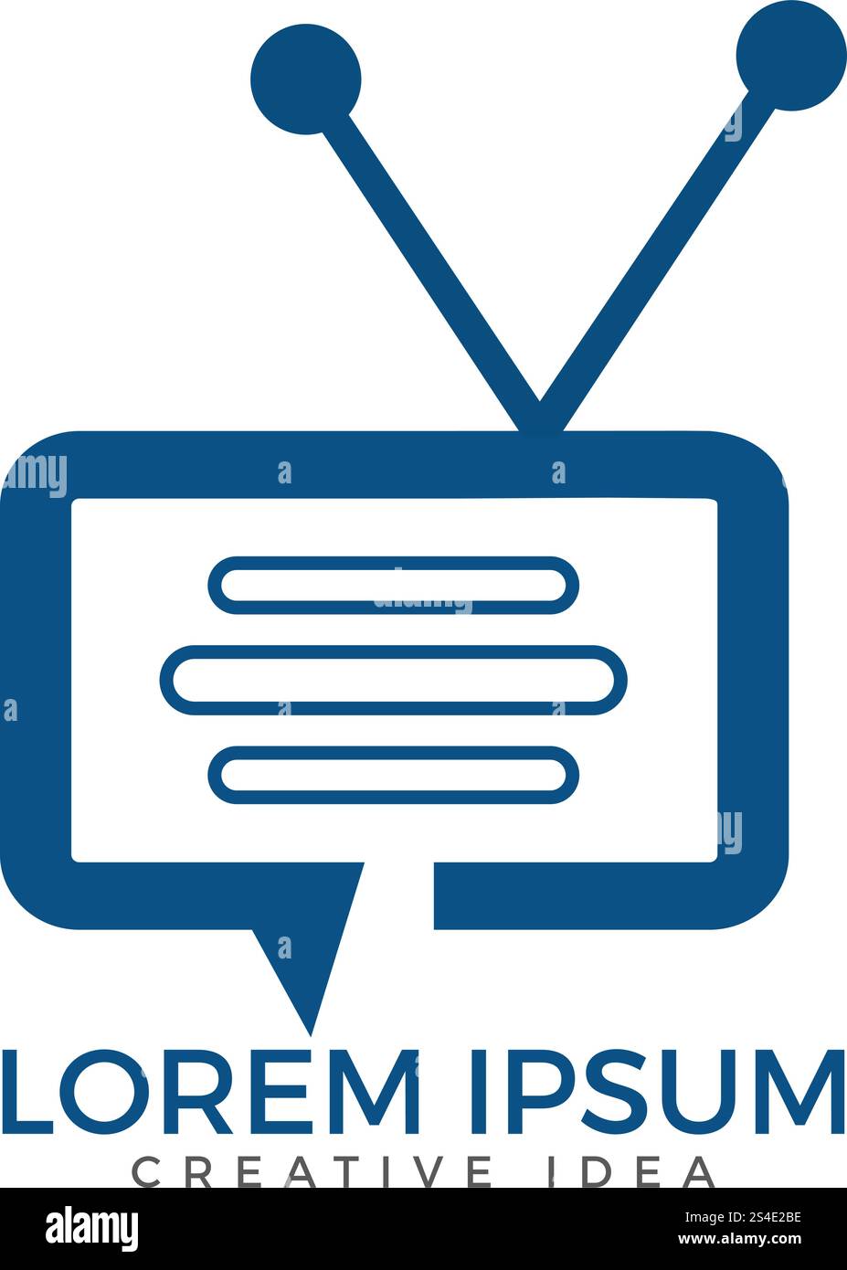 TV chat logo design. TV media logo design Stock Vector Image & Art - Alamy