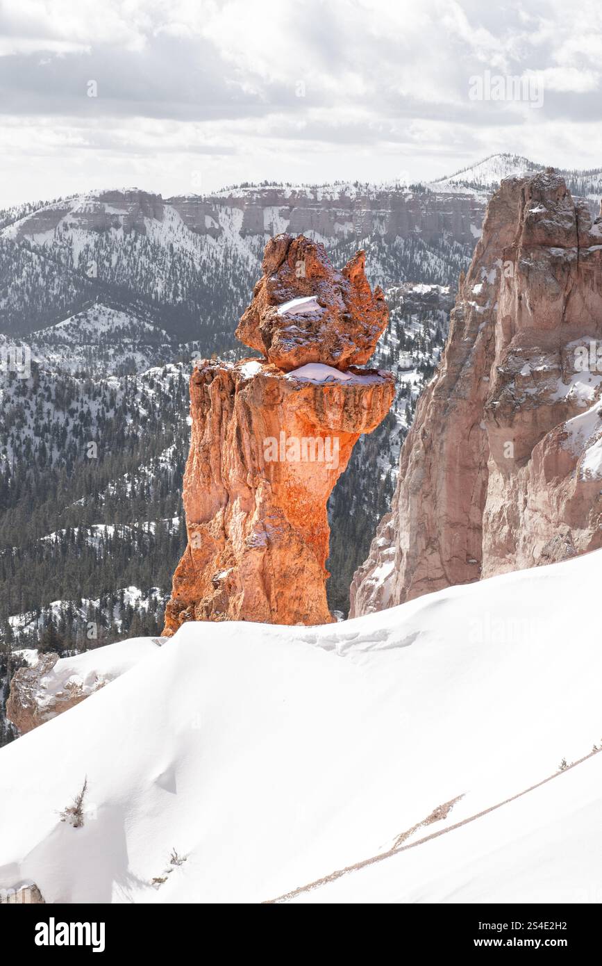 Rock formation shaped like the olympic torch in Bryce Canyon National ...